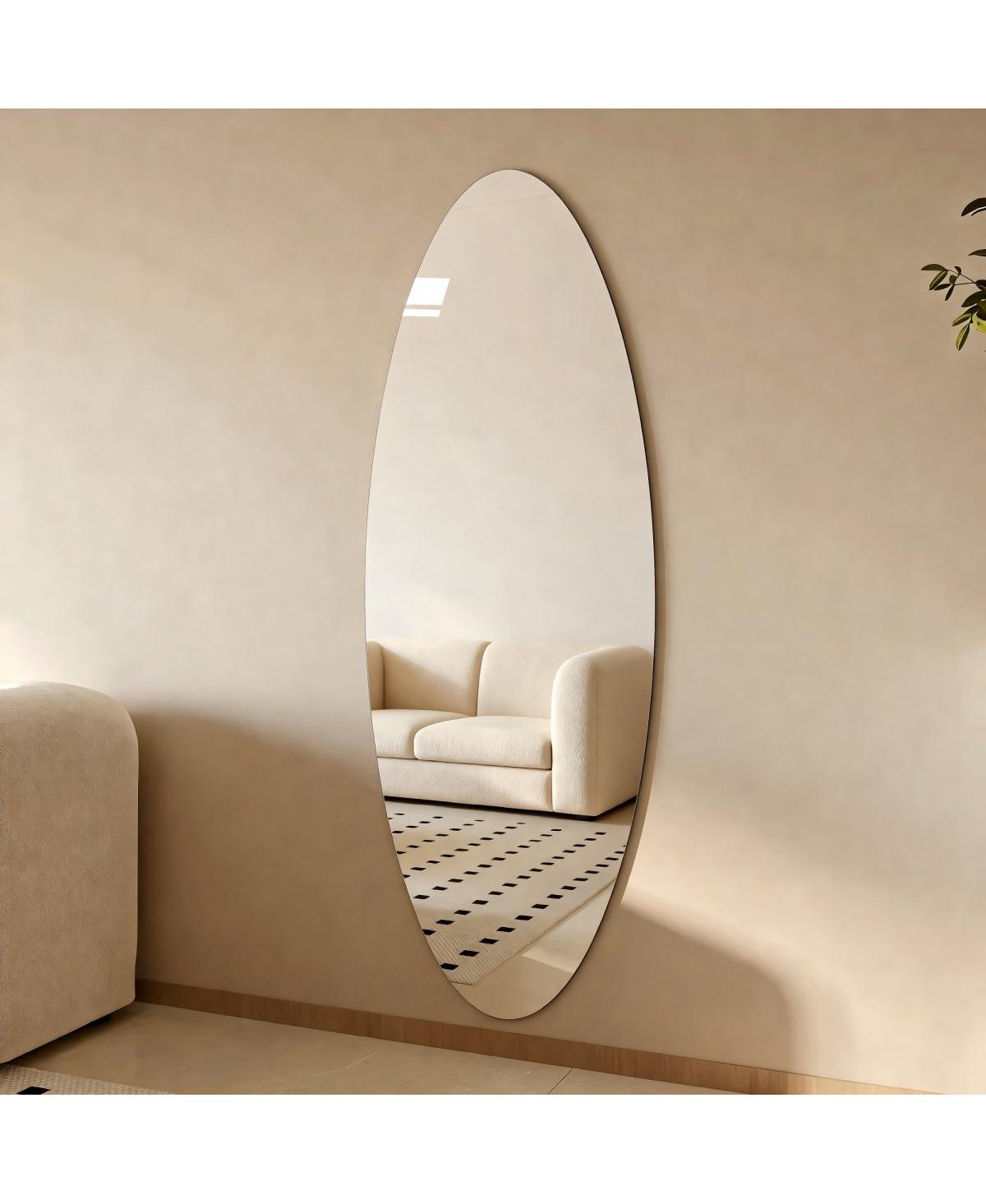 Click here for Laoties Oval Full Length Wall Mirror  Wall-Mounted... prices
