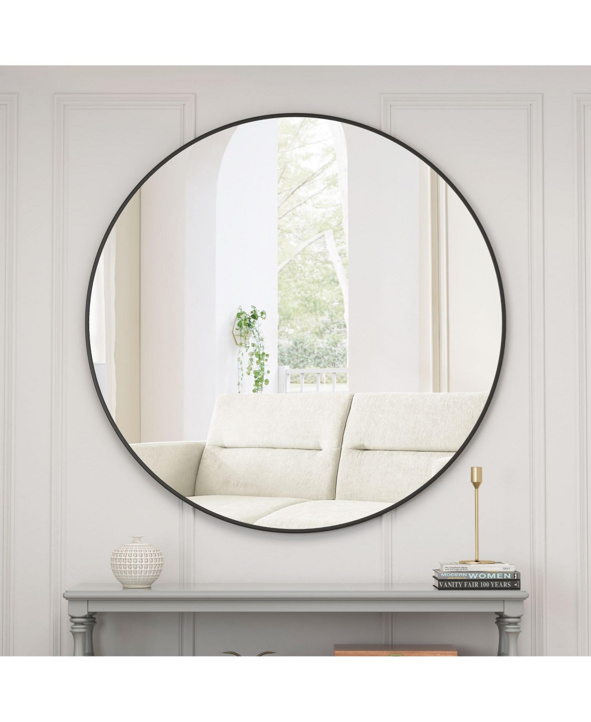 Click here for Laoties 48 Oversized Round Wall Mirror  Large Mode... prices
