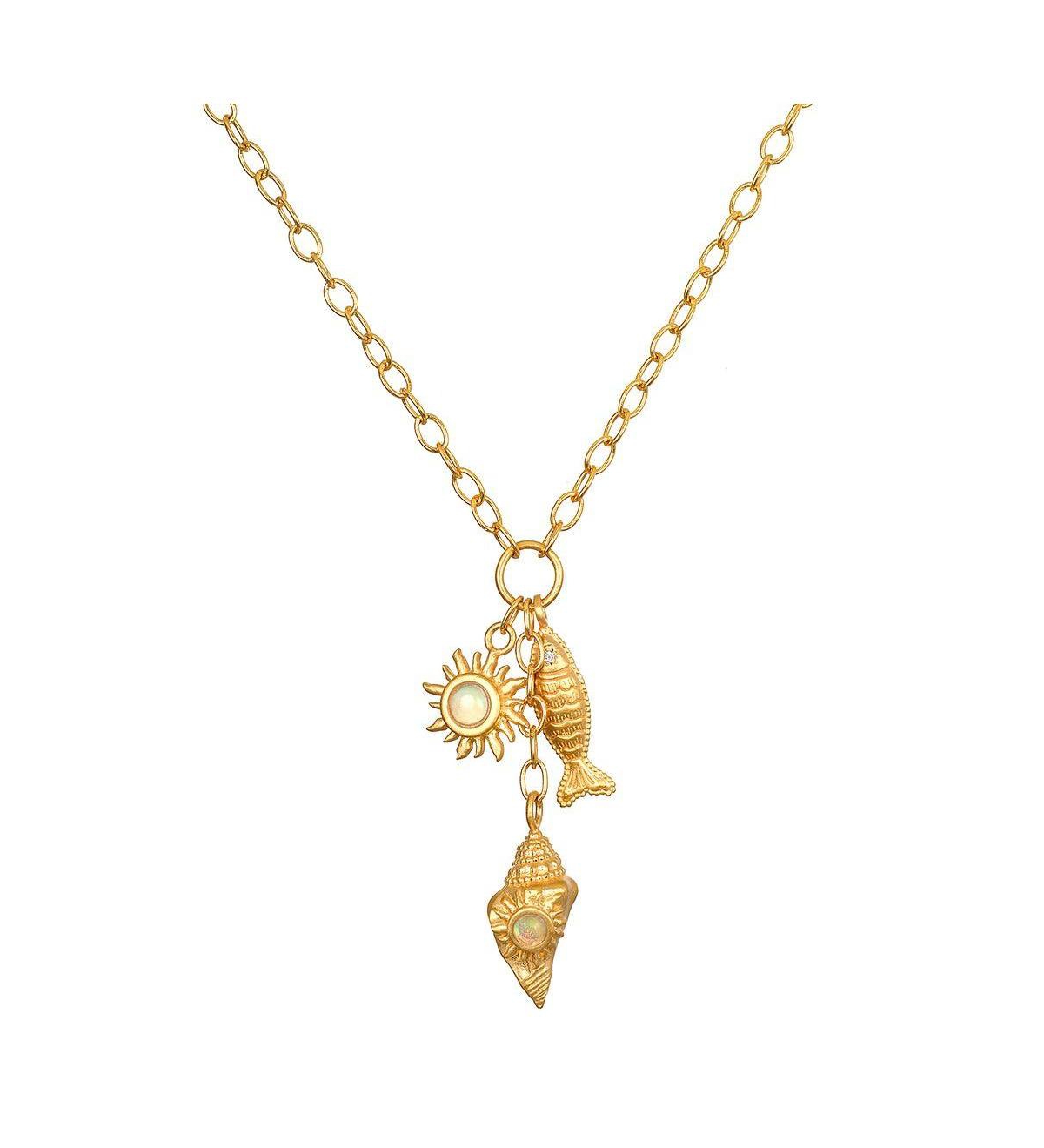 Click here for Satya Jewelry Healing Light Ocean Charm Necklace -... prices