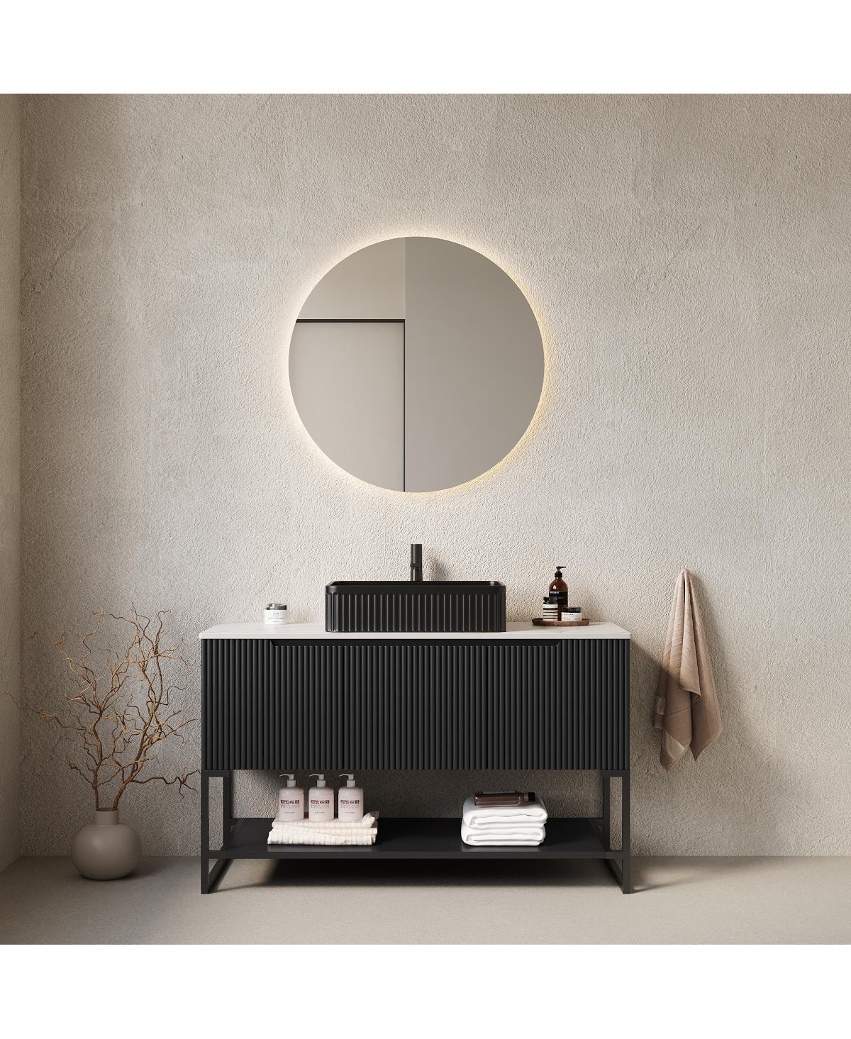 Click here for Sillysis 48 Inch Modern Bathroom Vanity with Ceram... prices
