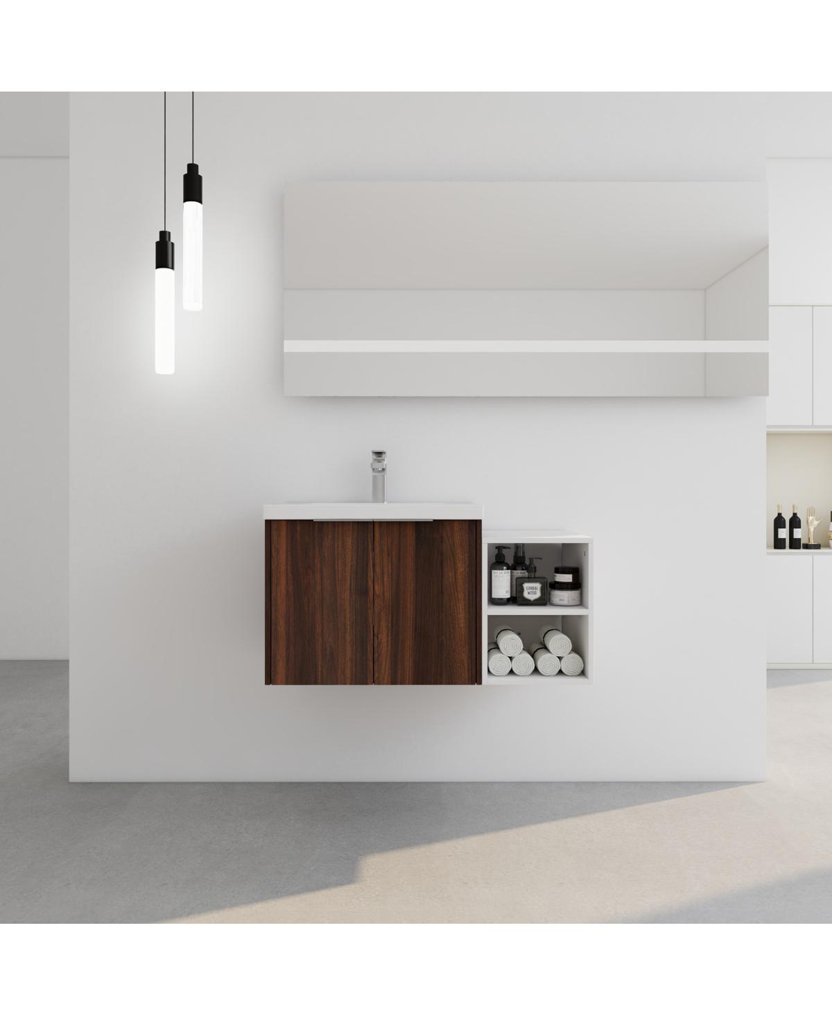 Click here for Sillysis 35.6 Inch Wall Mounted Bathroom Vanity wi... prices
