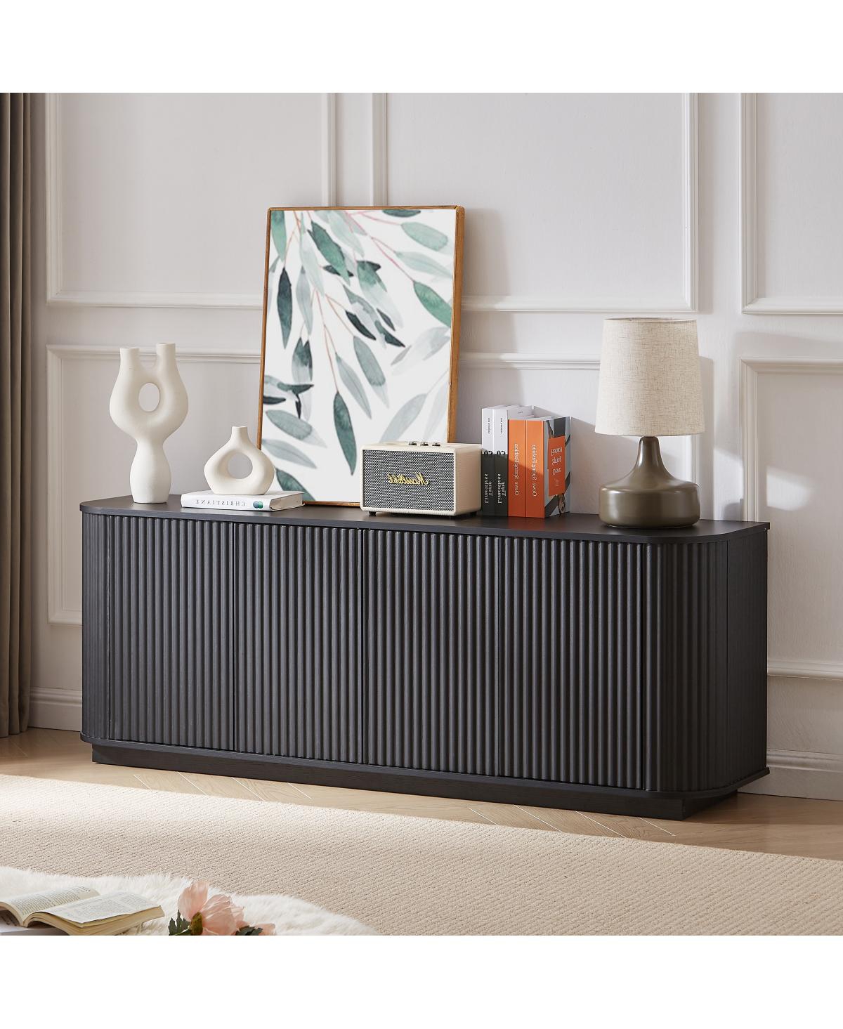 Click here for Streamdale Furniture 64 Inch Wave Pattern Wooden S... prices