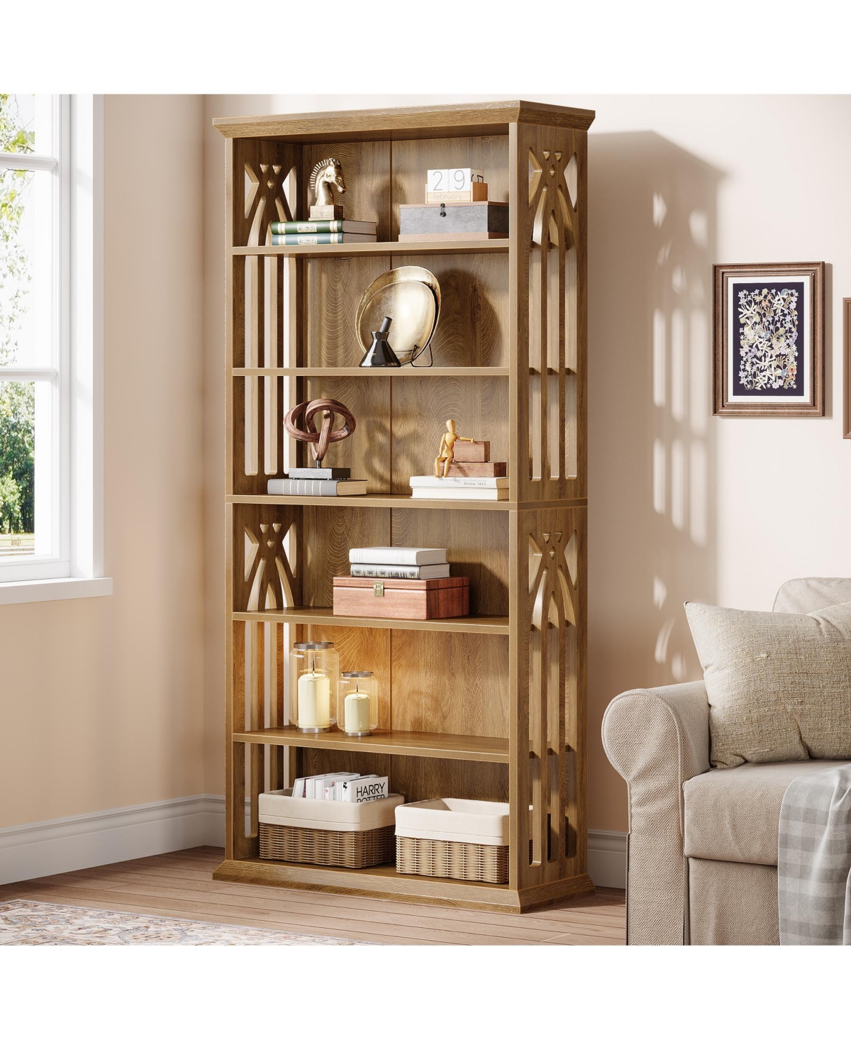 Click here for Tribesigns 6-Tier Bookshelf  75-Inch Tall Bookcase... prices