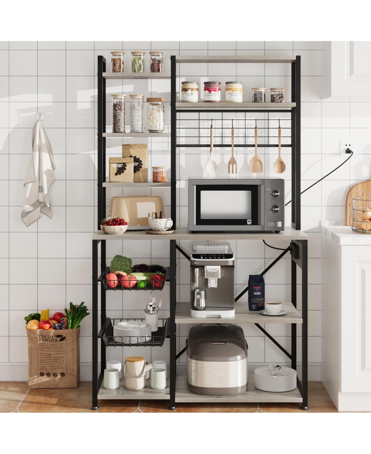 Click here for Gaomon 70.1 Inch 7-Tier Industrial Bakers Rack wit... prices