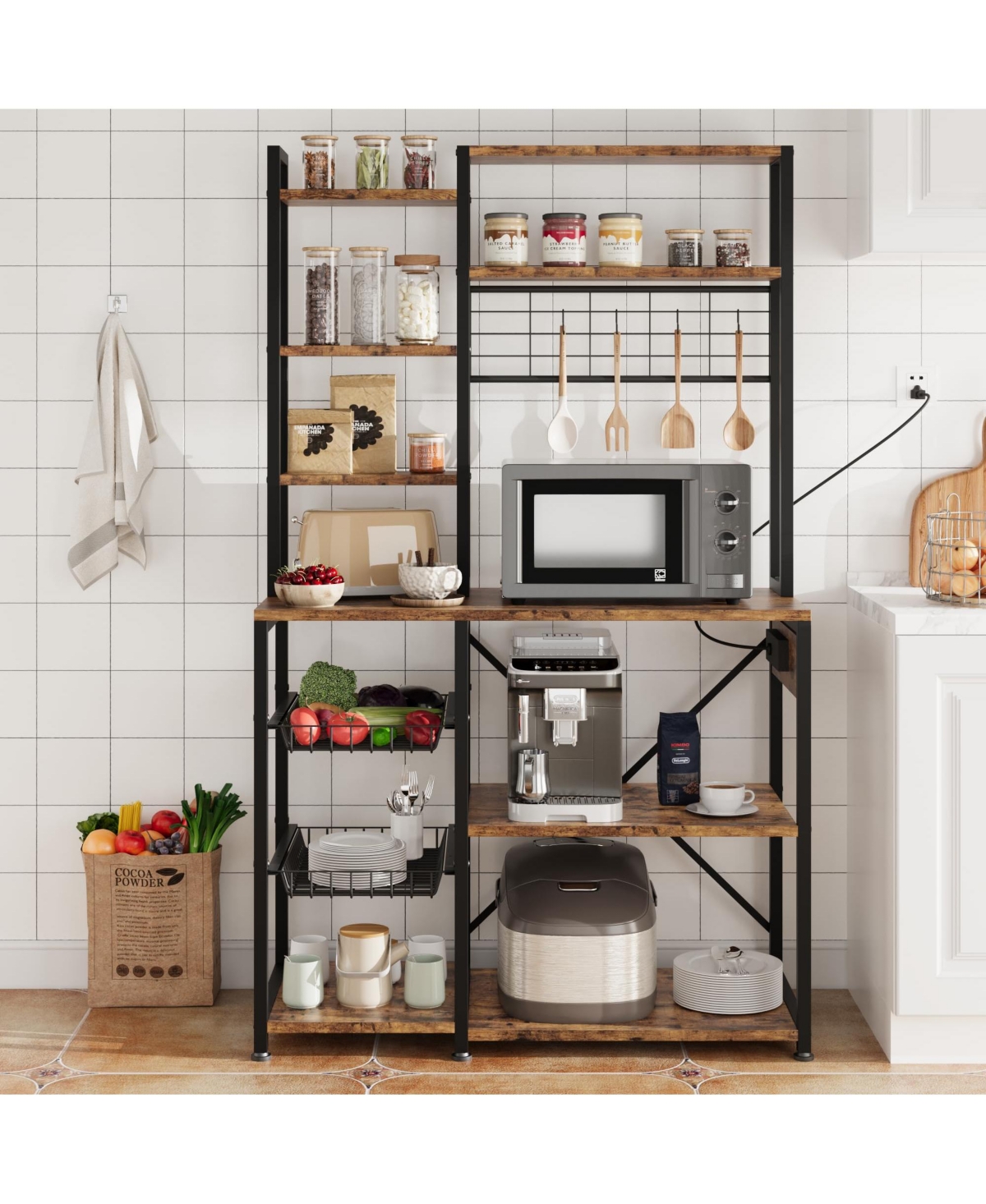 Click here for Gaomon 70.1 Inch 7-Tier Industrial Bakers Rack wit... prices