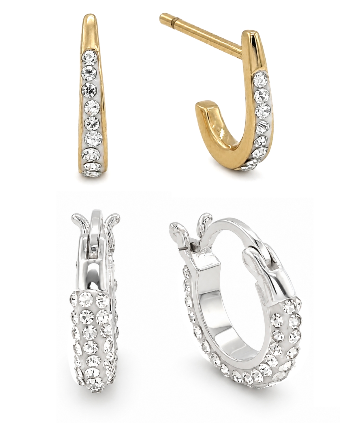 Click here for And Now This Duo Crystal Hoop Earring  Set of 2 -... prices