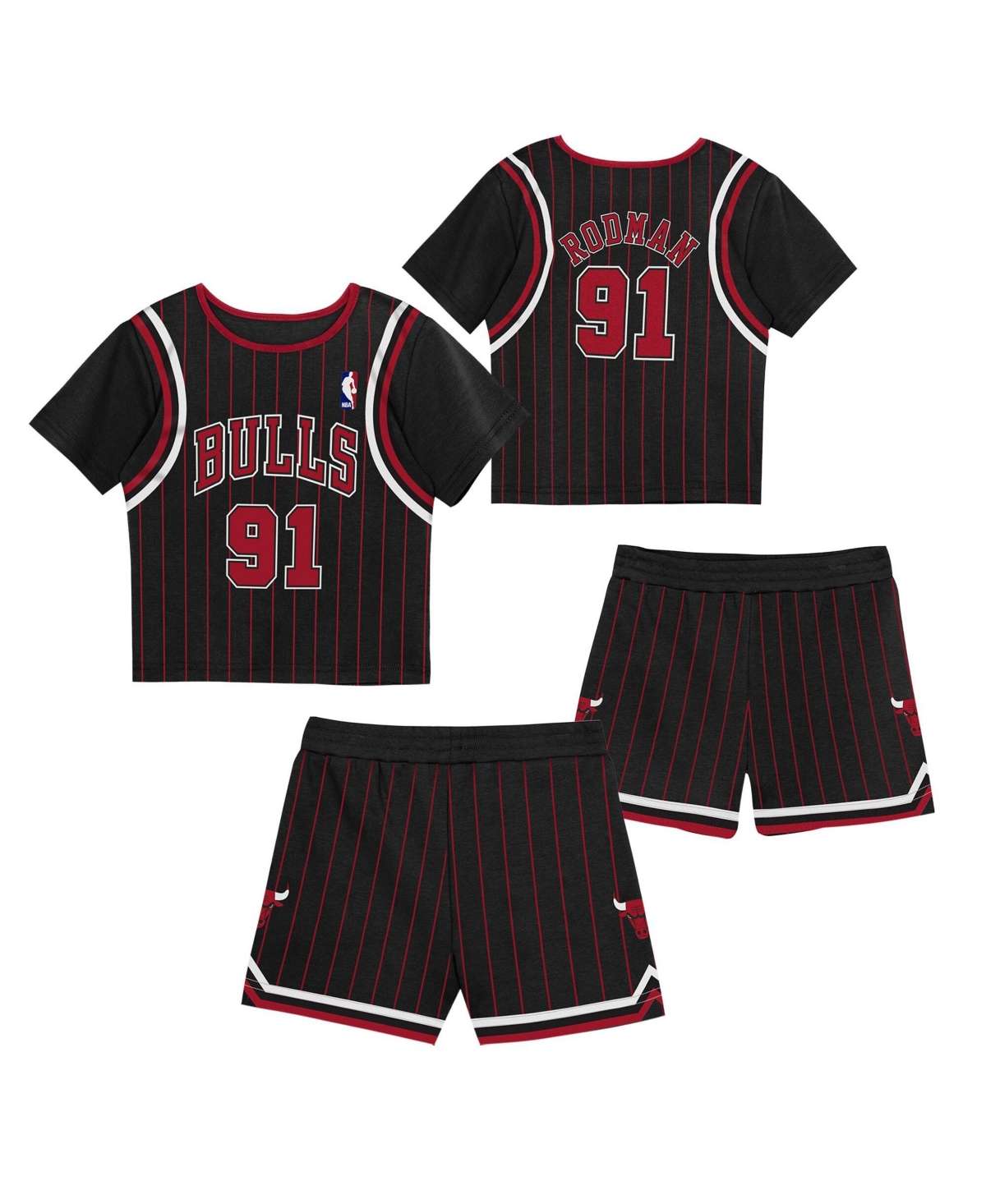 Click here for Mitchell & Ness Preschool 2-Pack Dennis Rodman Bla... prices
