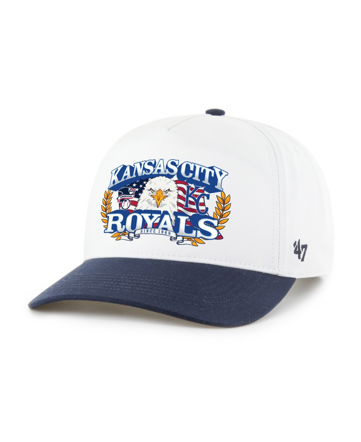 Click here for 47 Brand Mens White/Navy Kansas City Royals Americ... prices