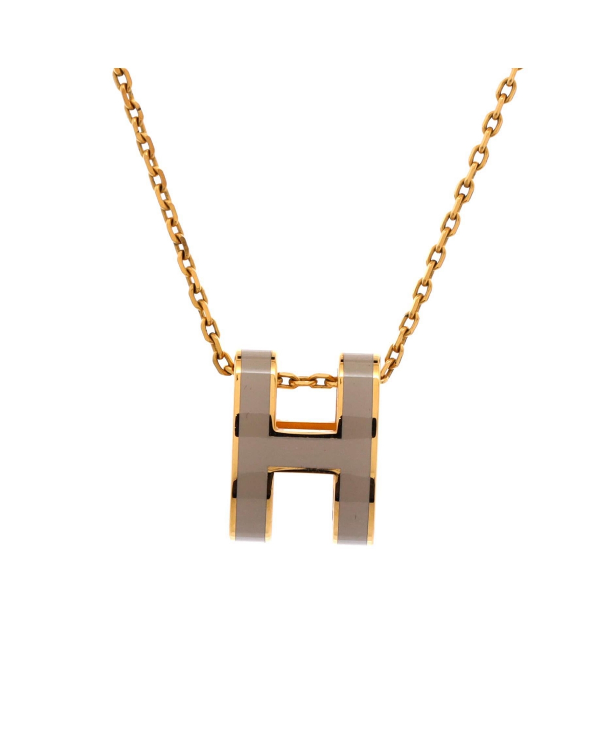 Click here for Pre-Owned Hermes Pop H Pendant Chain Necklace - En... prices