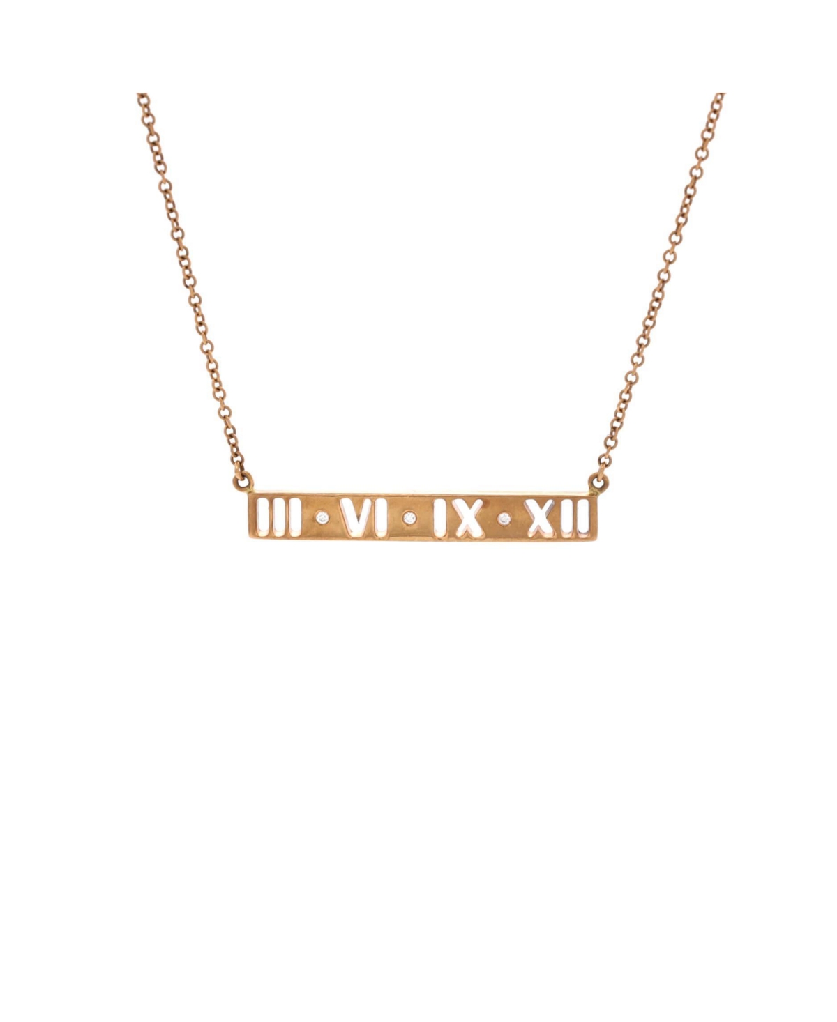 Click here for Pre-Owned Tiffany & Co Atlas Pierced Bar Pendant N... prices