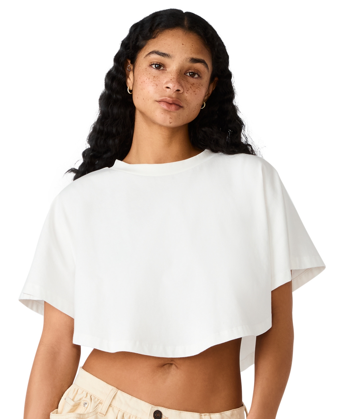 Click here for Steve Madden Womens Callum Knit Top - Whisper Whit... prices