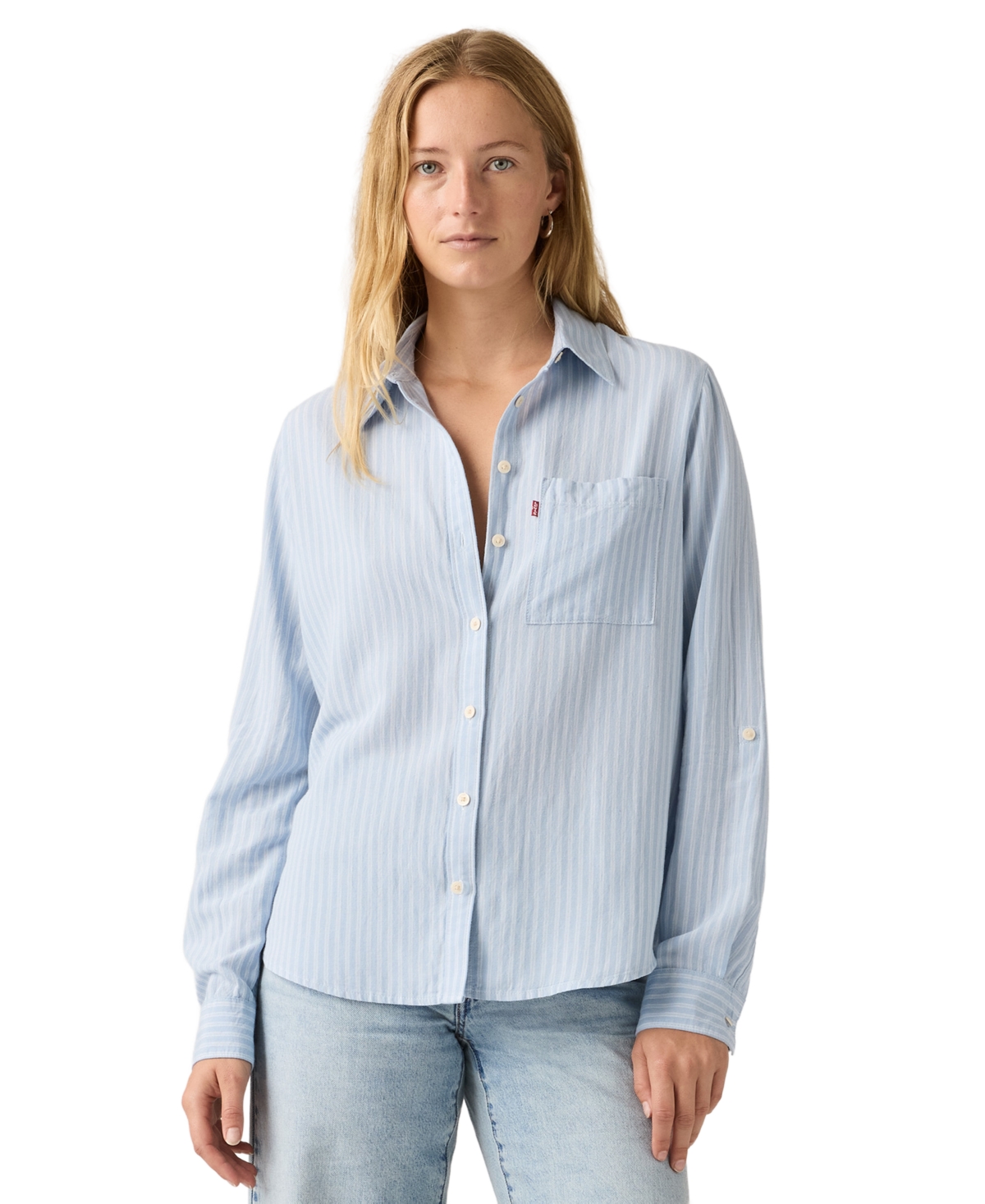 Click here for Levis Womens Darlene Collared Button-Front Shirt -... prices