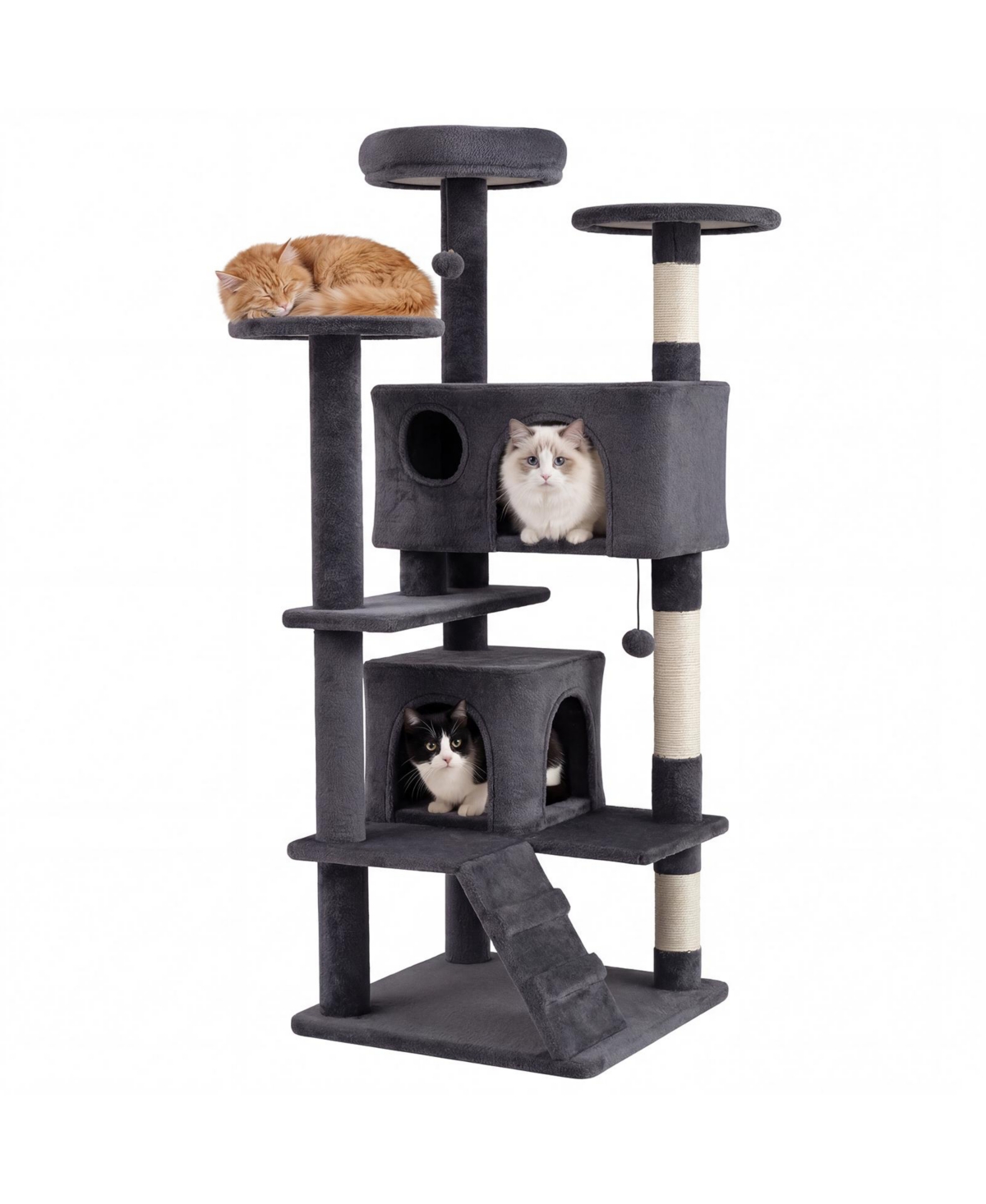 Click here for Gymax 52 Tall Cat Tree Tower Condos Plush Padded P... prices