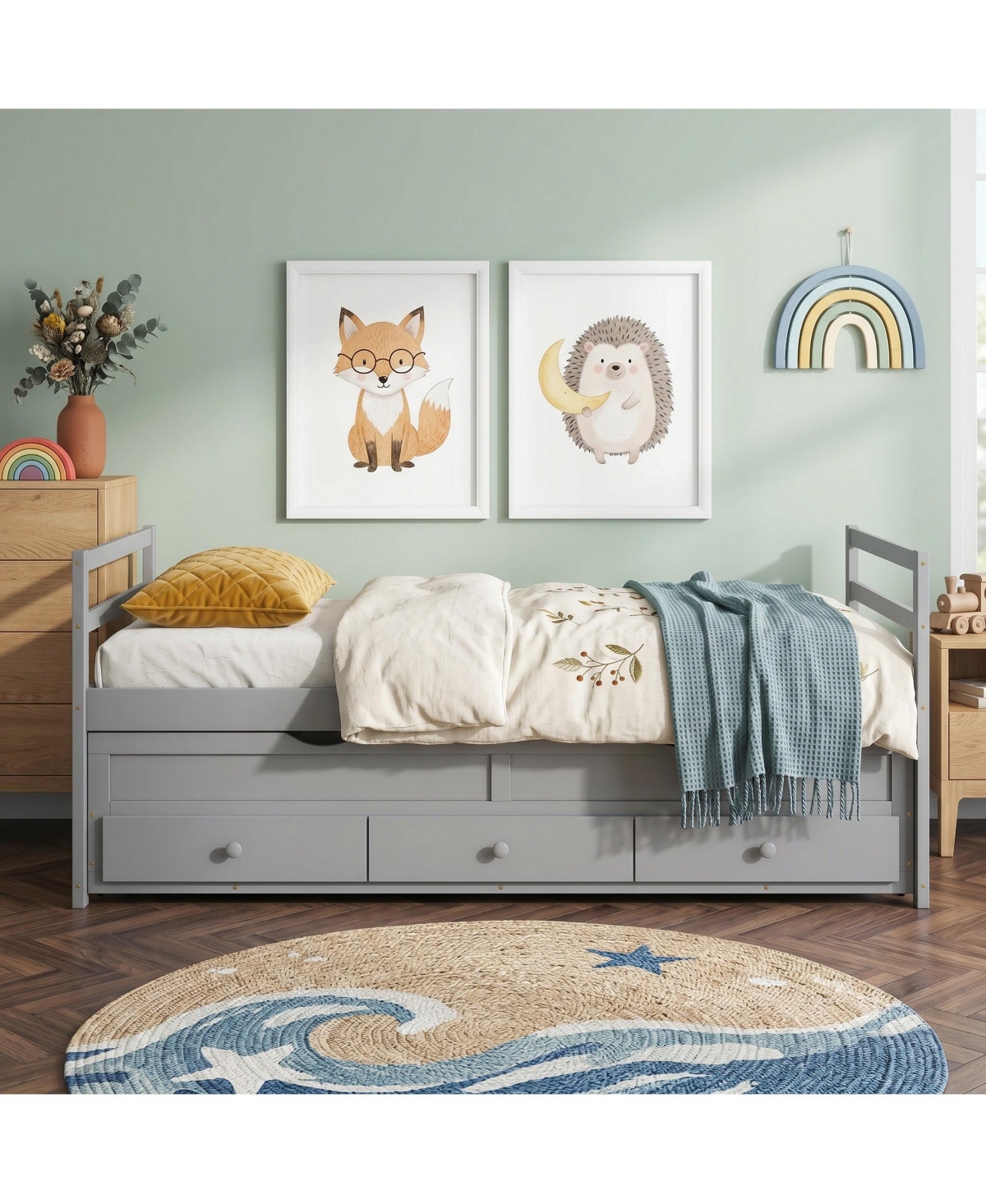 Click here for Sailvan Bed with Headboard  Footboard  Trundle and... prices