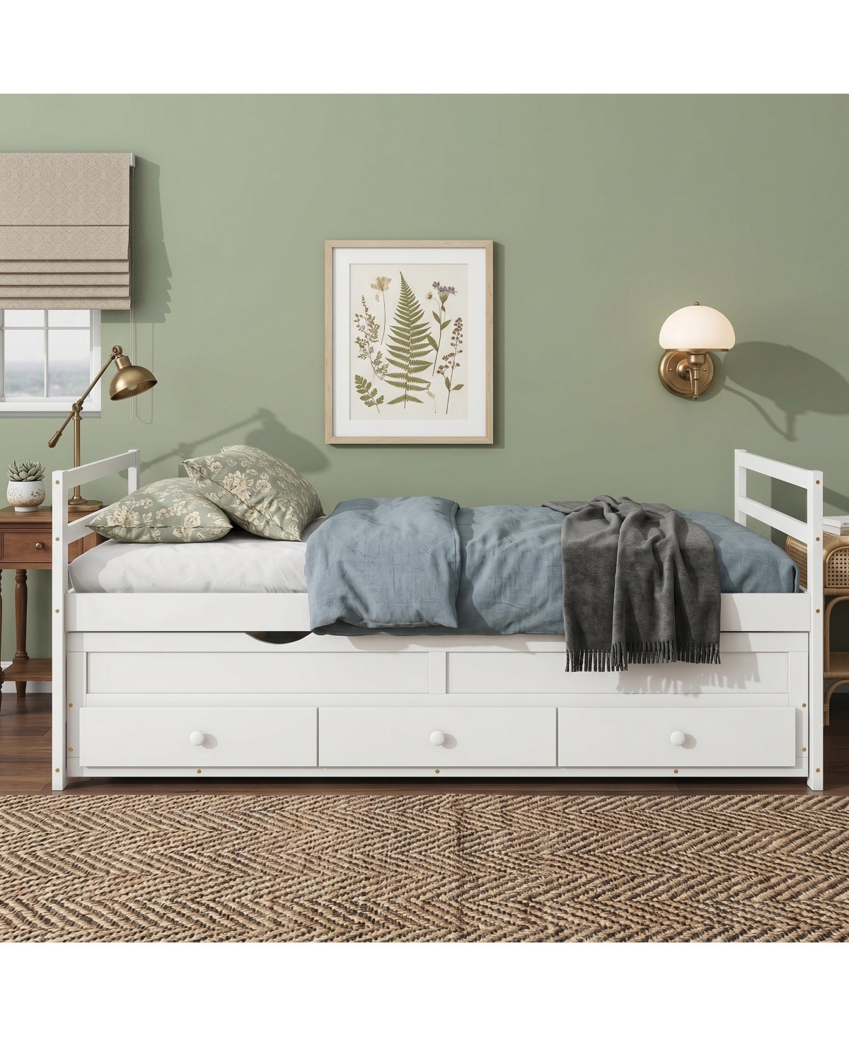 Click here for Sailvan Bed with Headboard  Footboard  Trundle and... prices