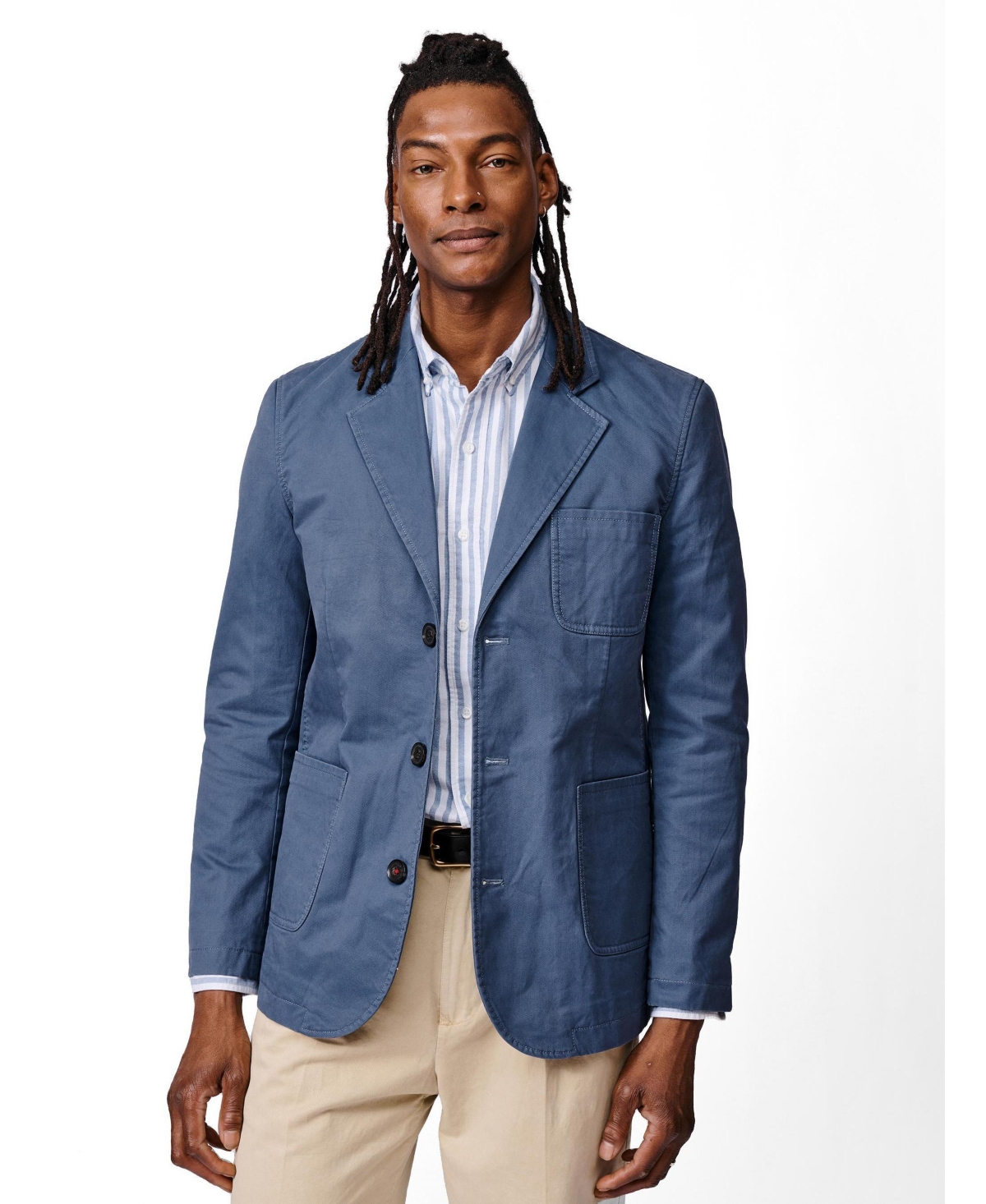Click here for Aubin Mens Mareham Patch Pocket Blazer - Washed bl... prices