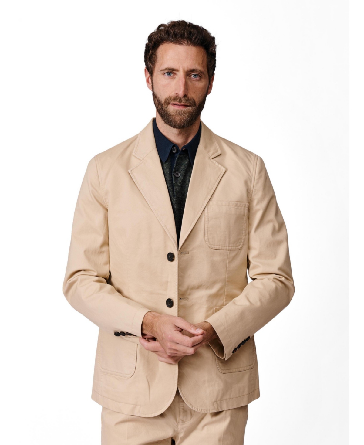 Click here for Aubin Mens Mareham Patch Pocket Blazer - Sand prices