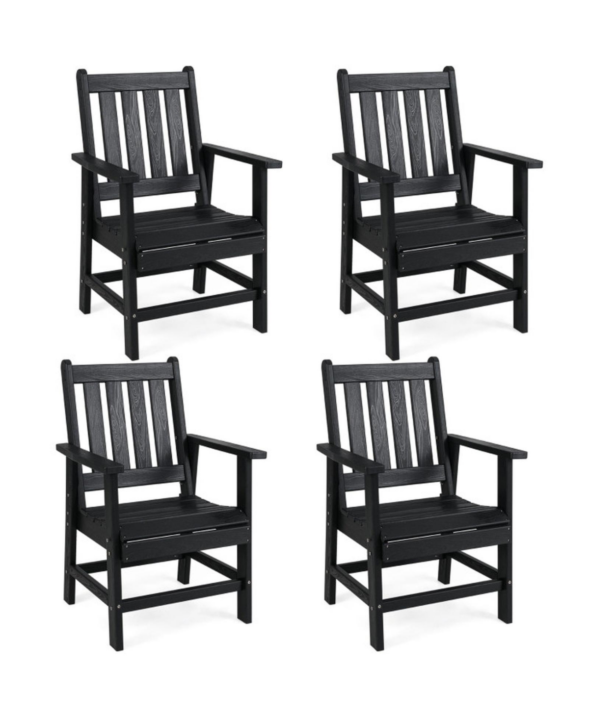 Click here for Sugift Set of 4 Patio Dining Chairs with Wide Armr... prices