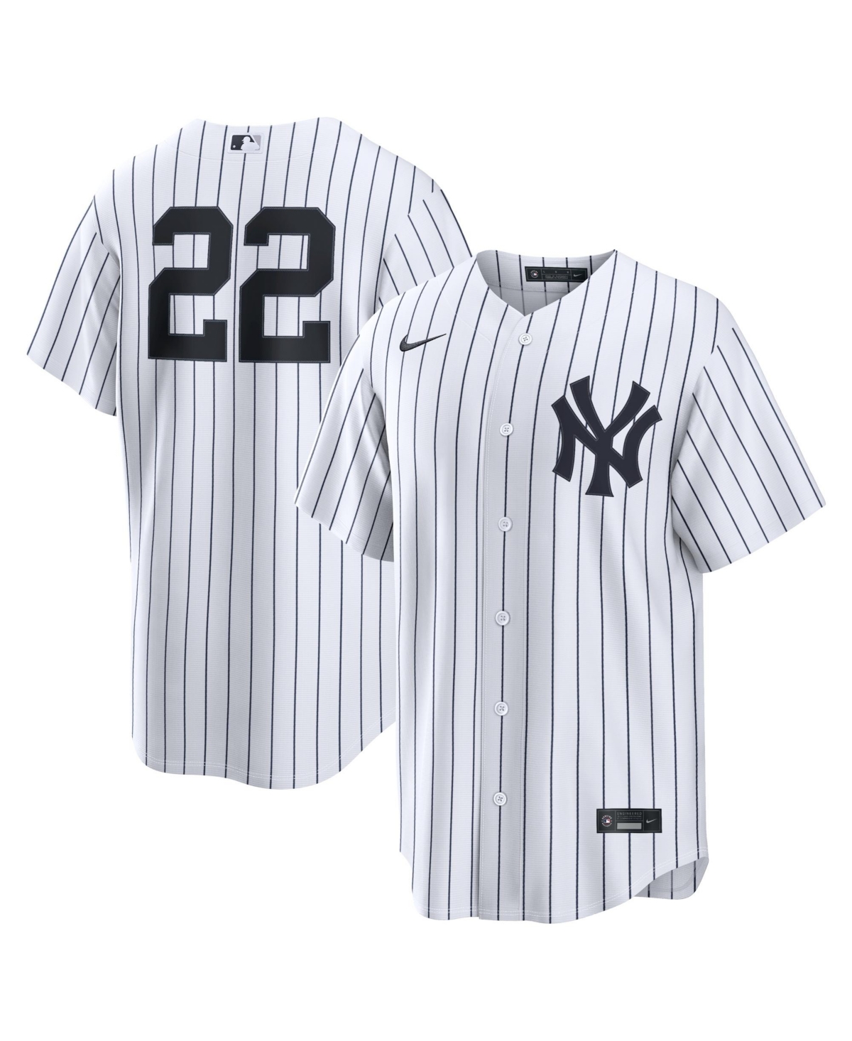 Click here for Nike Mens Ben Rice White New York Yankees Home Rep... prices