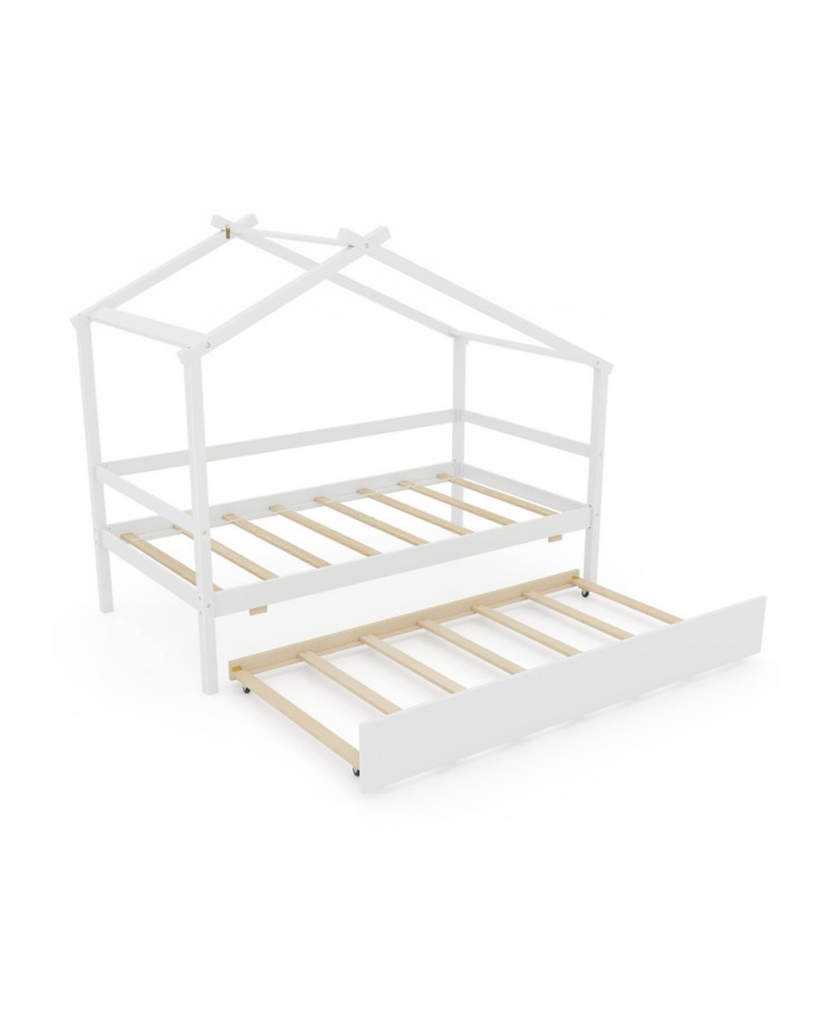 Click here for Gouun Twin House Bed Frame Trundle Roof 8 Plywood... prices