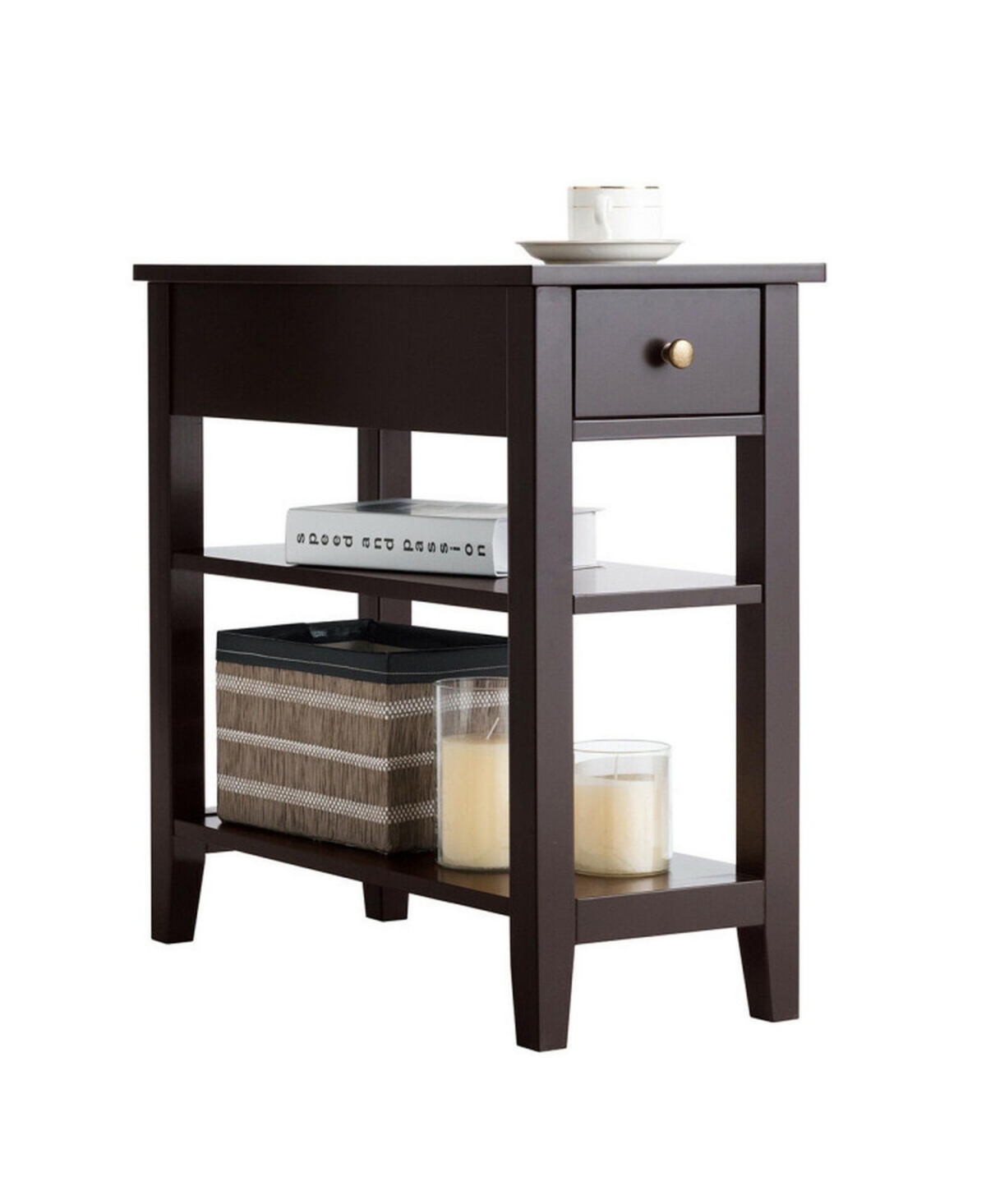 Click here for Gouun 3-Tier End Table with Drawer and Double Open... prices