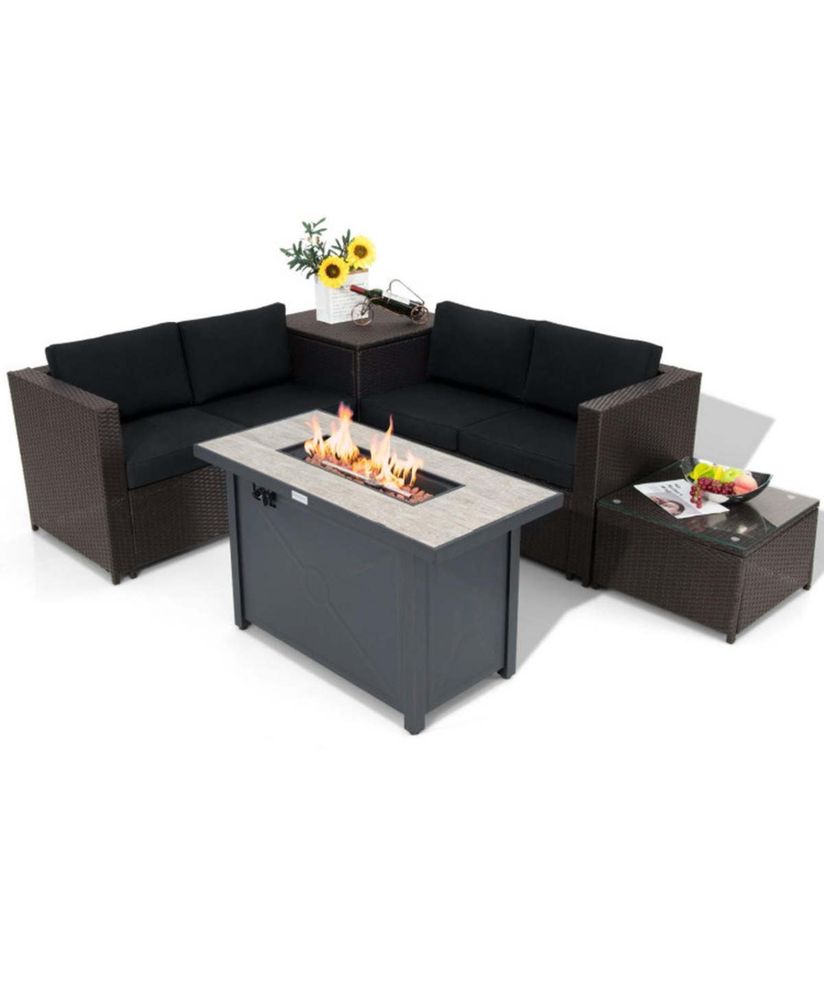 Click here for Gouun 5-Piece Patio Conversation Set with 60 000 B... prices