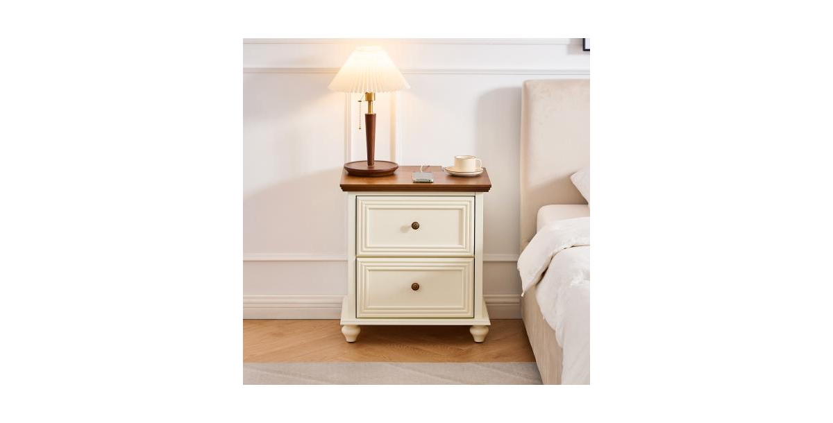 Click here for Lucky One 22.9W Mid Century 2 Drawers Nightstand w... prices