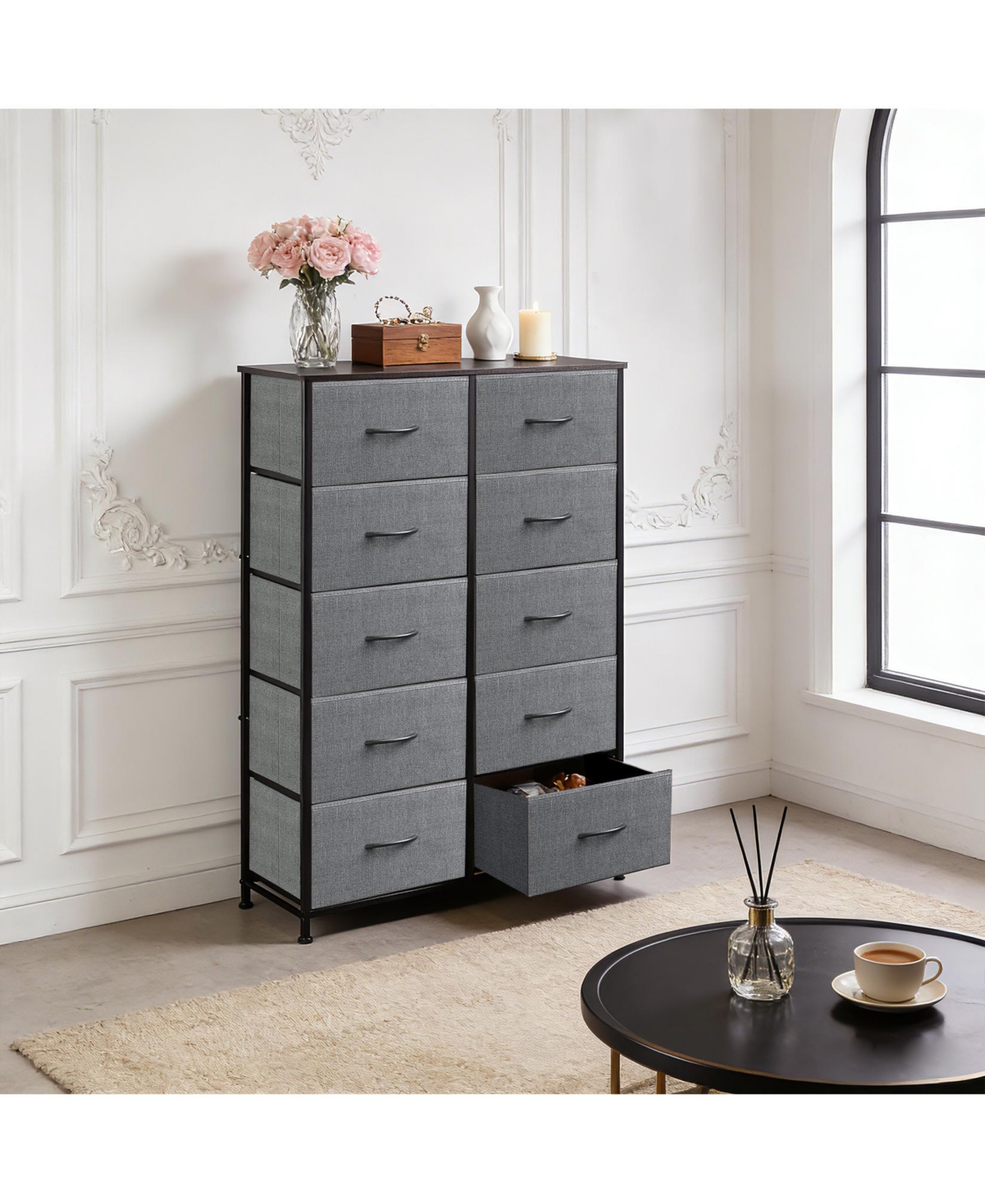 Click here for homfan 10-Drawer Fabric Storage Chest Tall Dresser... prices
