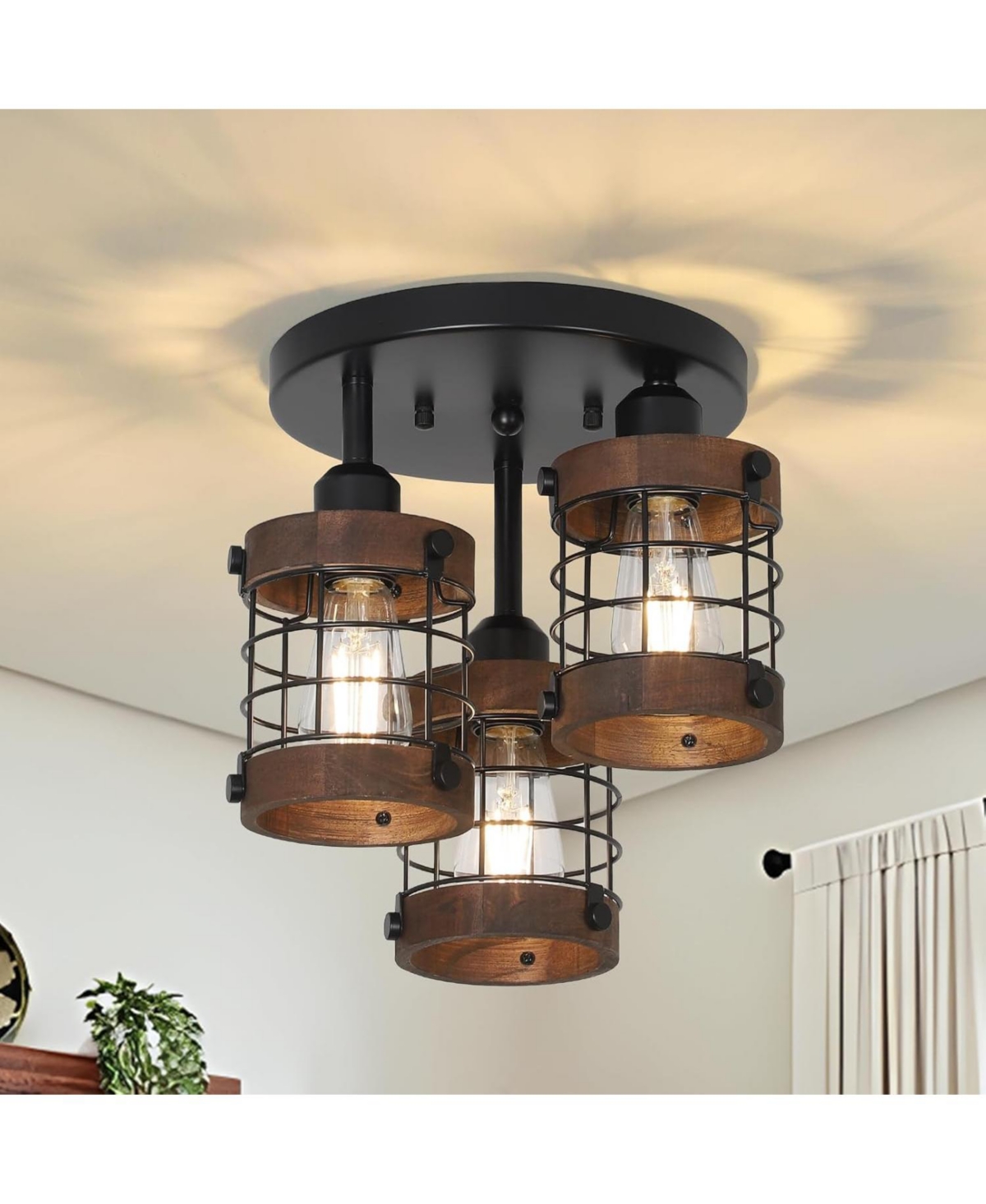 Click here for Midola Semi Flush Mount Ceiling Light 3-Light Farm... prices