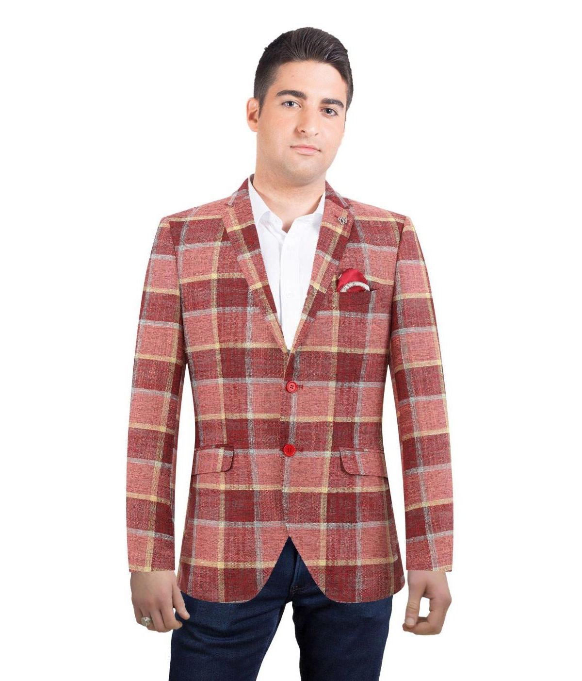 Click here for Elie Balleh Mens Slim Fit Solid Blazer Sports Coat... prices