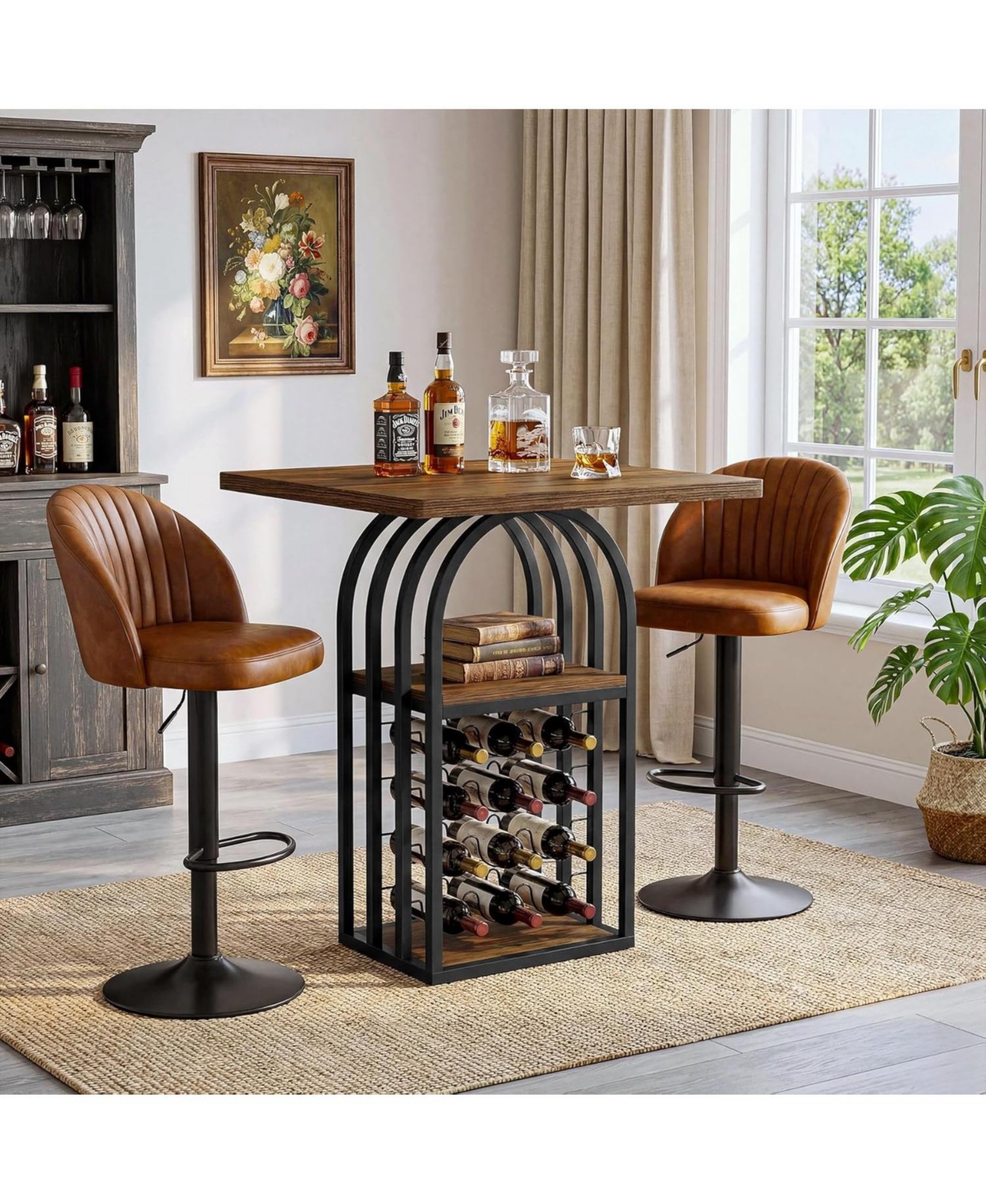 Click here for Tribesigns Square Bar Table  35 Height Bistro Pub... prices