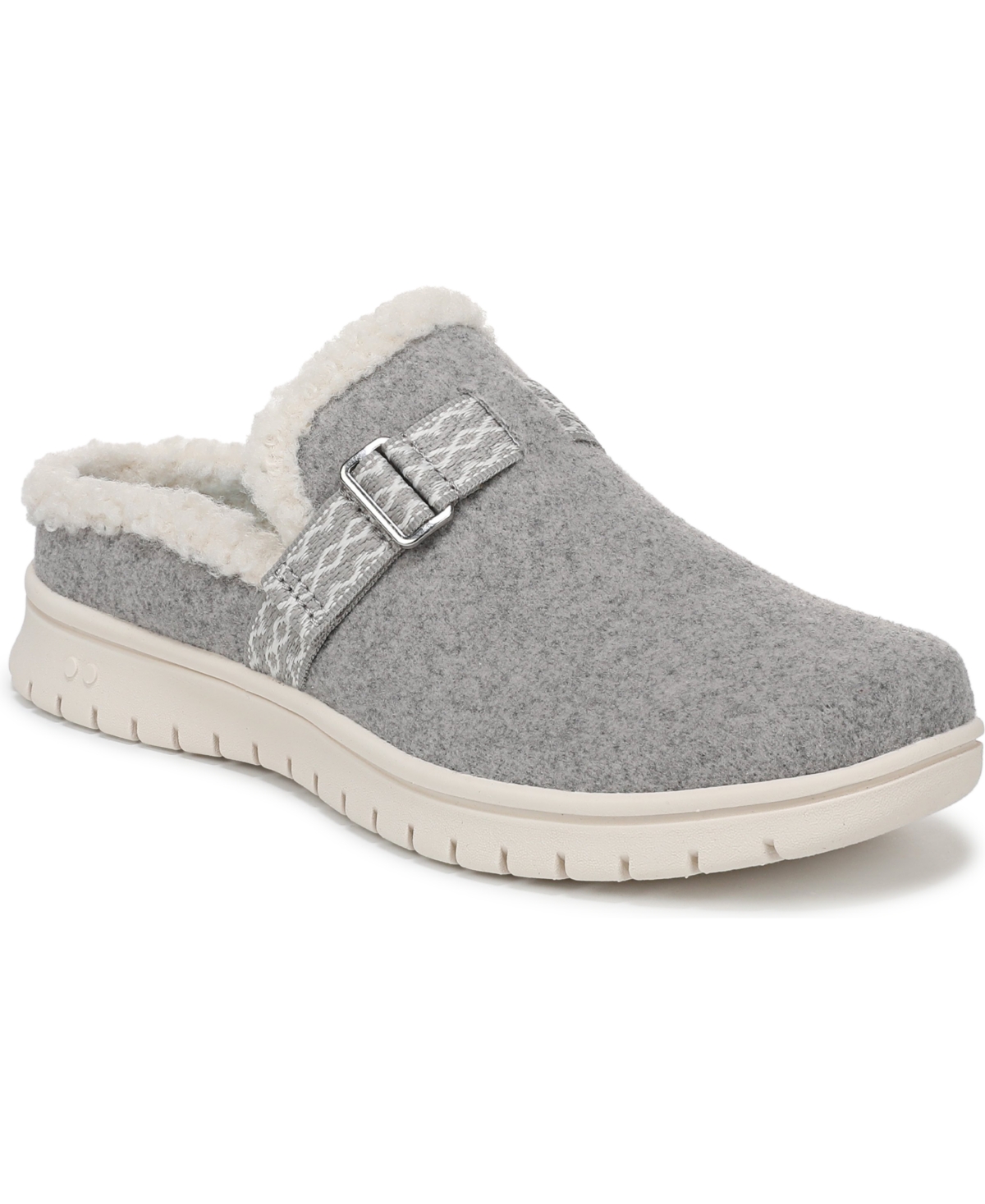 Click here for Ryka Womens Sophie Slip-On Mules - Paloma Grey Wov... prices