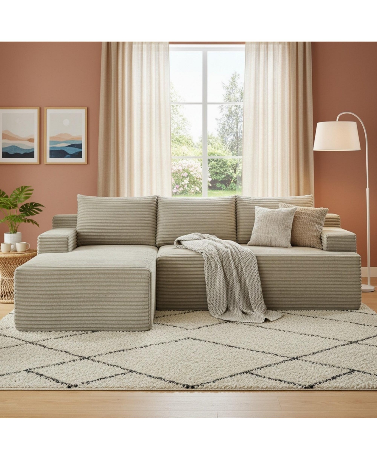 Click here for Sailvan L-Shaped Cloud Sectional Sofa with Deep Se... prices