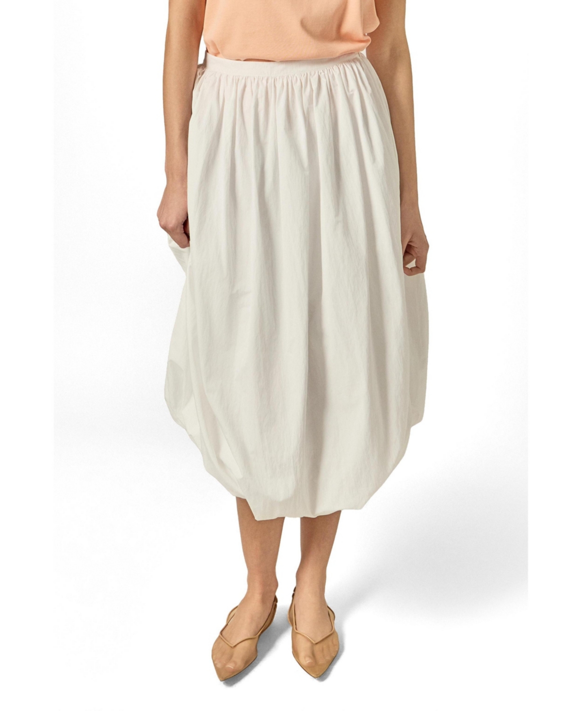 Click here for English Factory Womens Bubble Midi Skirt - White prices