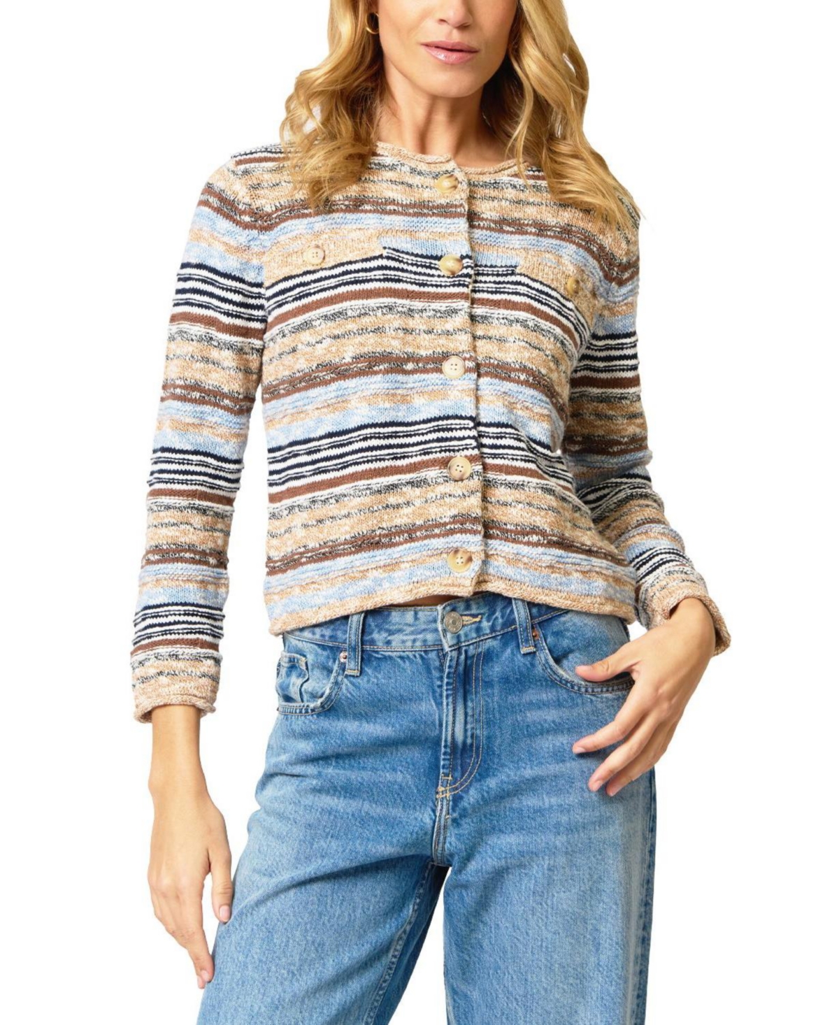 Click here for Central Park West Womens Marlon Textured Stitch Ca... prices
