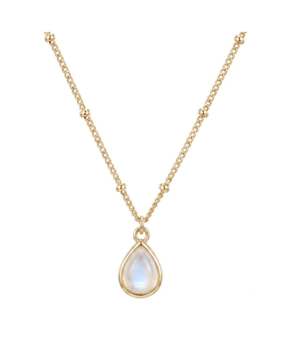 Click here for Adornia Fine 14k Gold Plated Pear Moonstone Pendan... prices