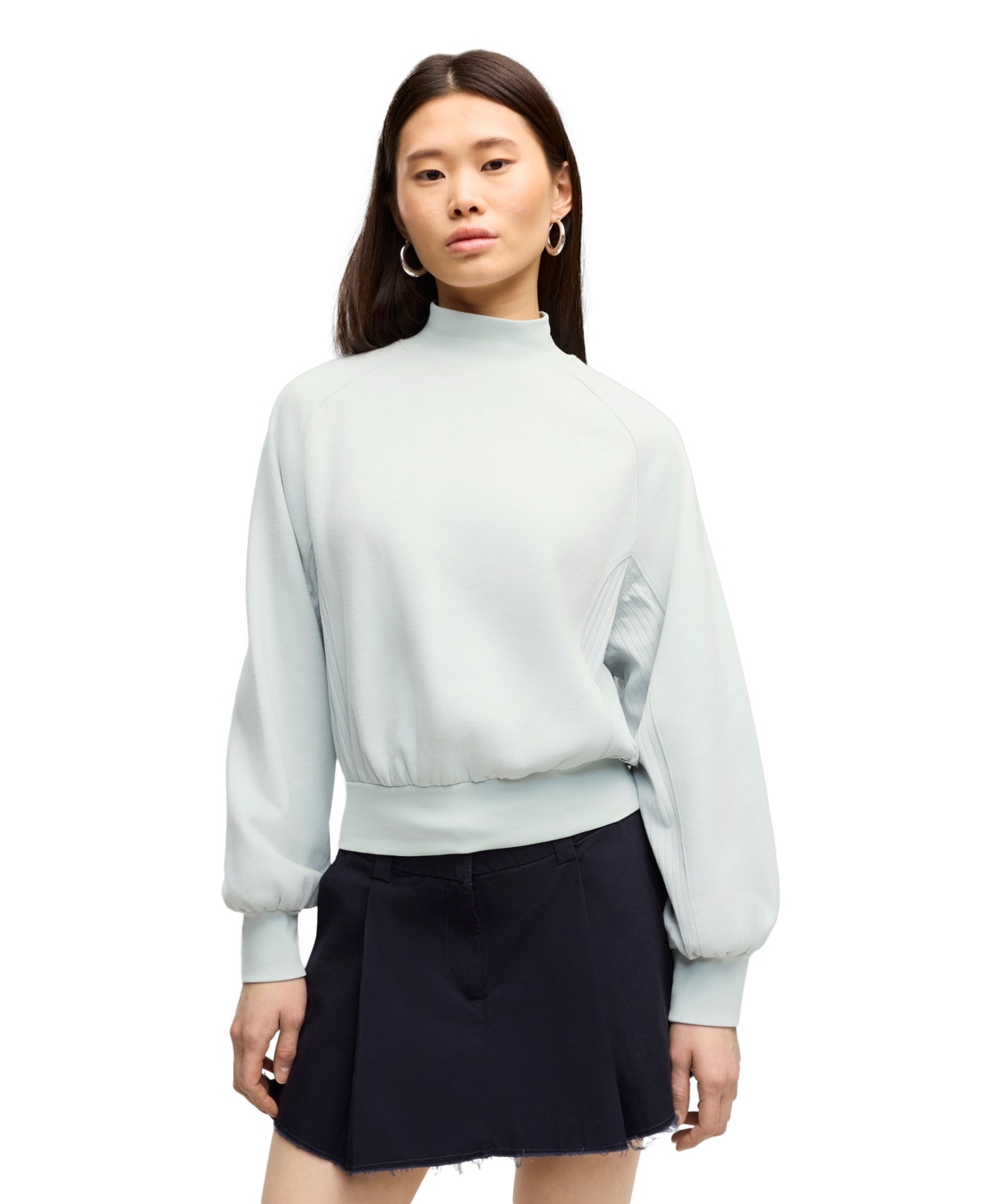 Click here for Puma Womens Relaxed Mock Neck Long-Sleeve Top - Cr... prices