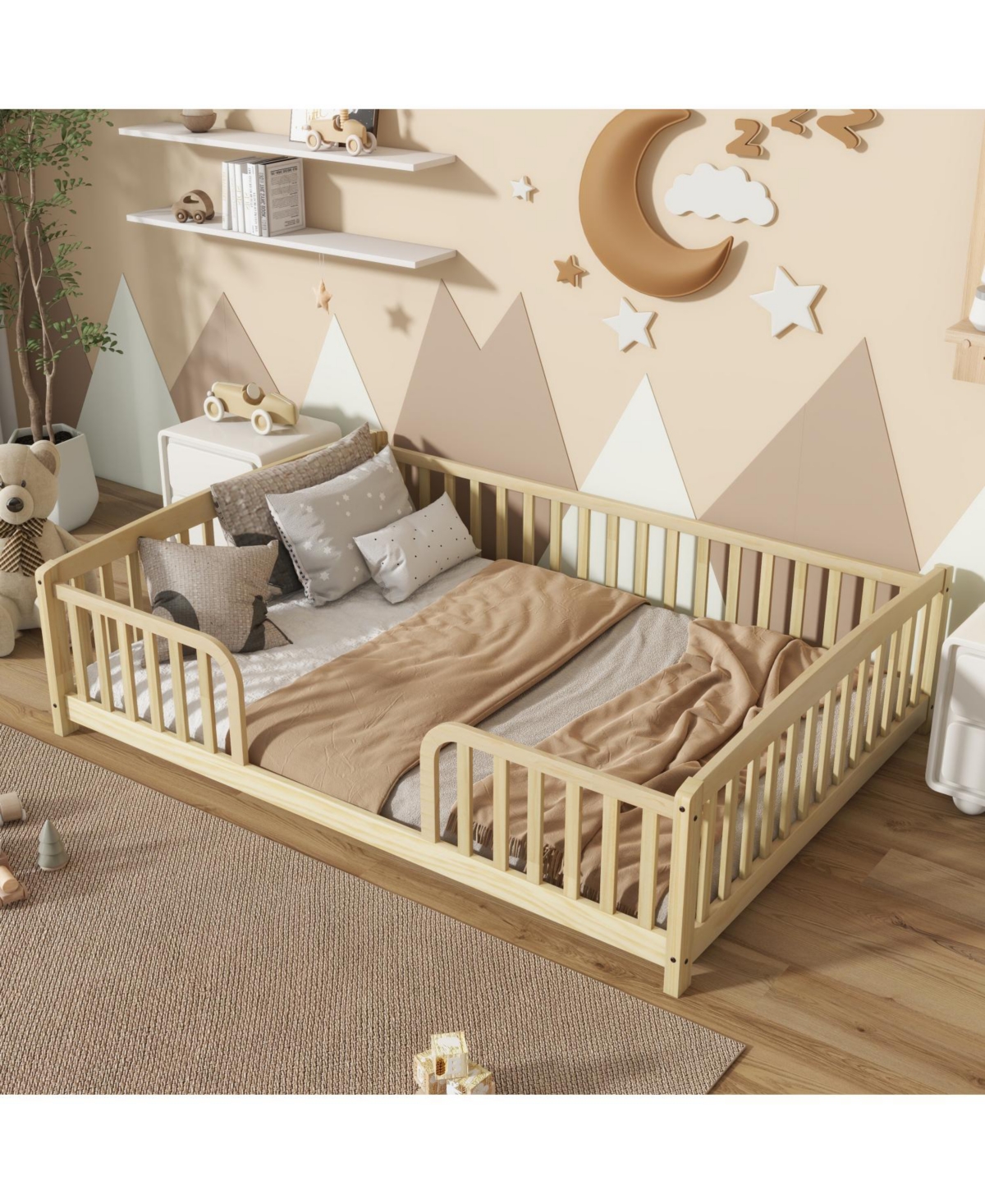Click here for Rainsken Floor Bed with Rails  Montessori Floor Be... prices
