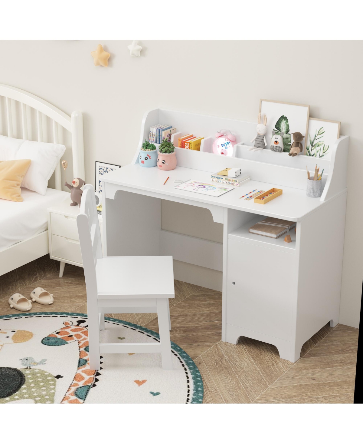 Click here for homfan Kids Desk and Chair Set  35 Inch Mdf Wooden... prices