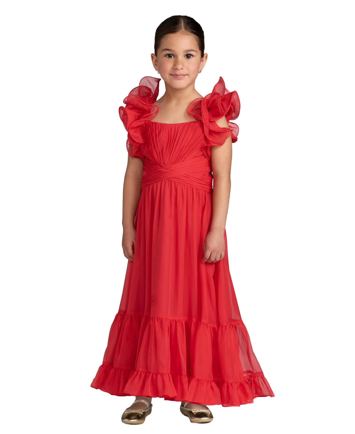 Click here for Mac Duggal Little Girls 14- 2 Childrens Ruffle Sho... prices
