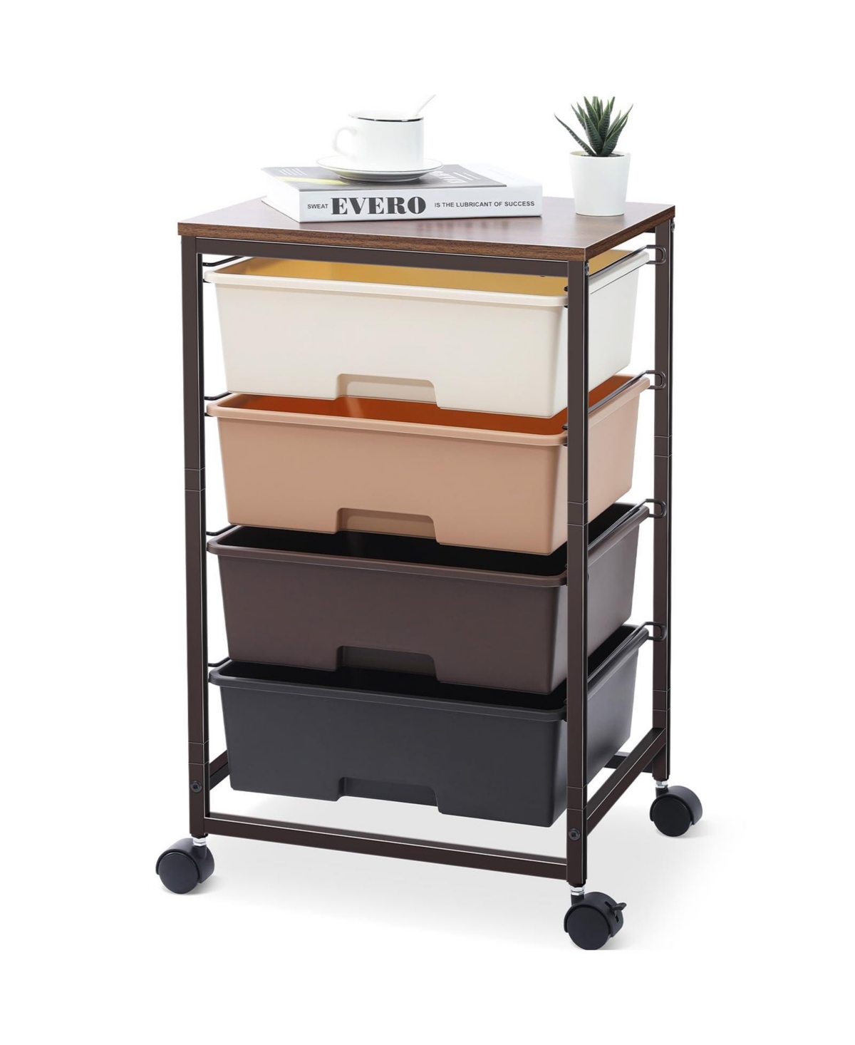 Click here for Xdovet 4-Tier Mobile Storage Cart with Drawers - D... prices