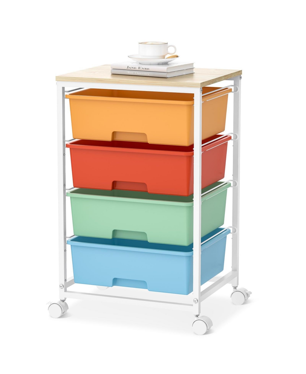 Click here for Xdovet 4-Tier Mobile Storage Cart with Drawers - M... prices