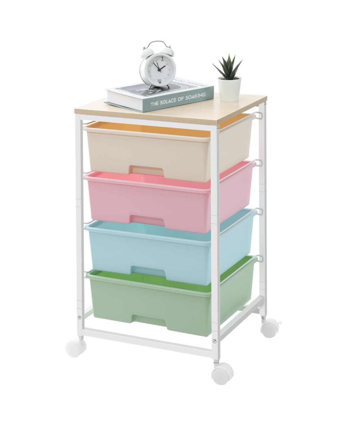 Click here for Xdovet 4-Tier Mobile Storage Cart with Drawers - R... prices