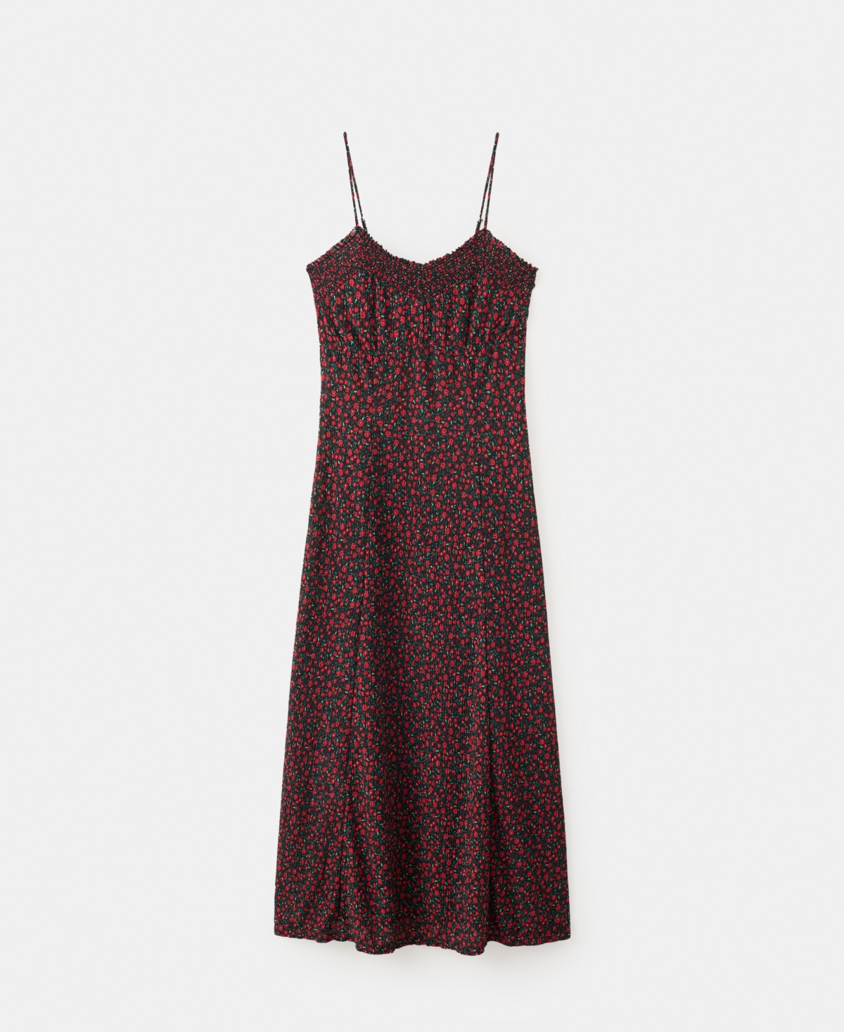 Click here for Mango Womens Gathered Neckline Floral Midi-Dress -... prices