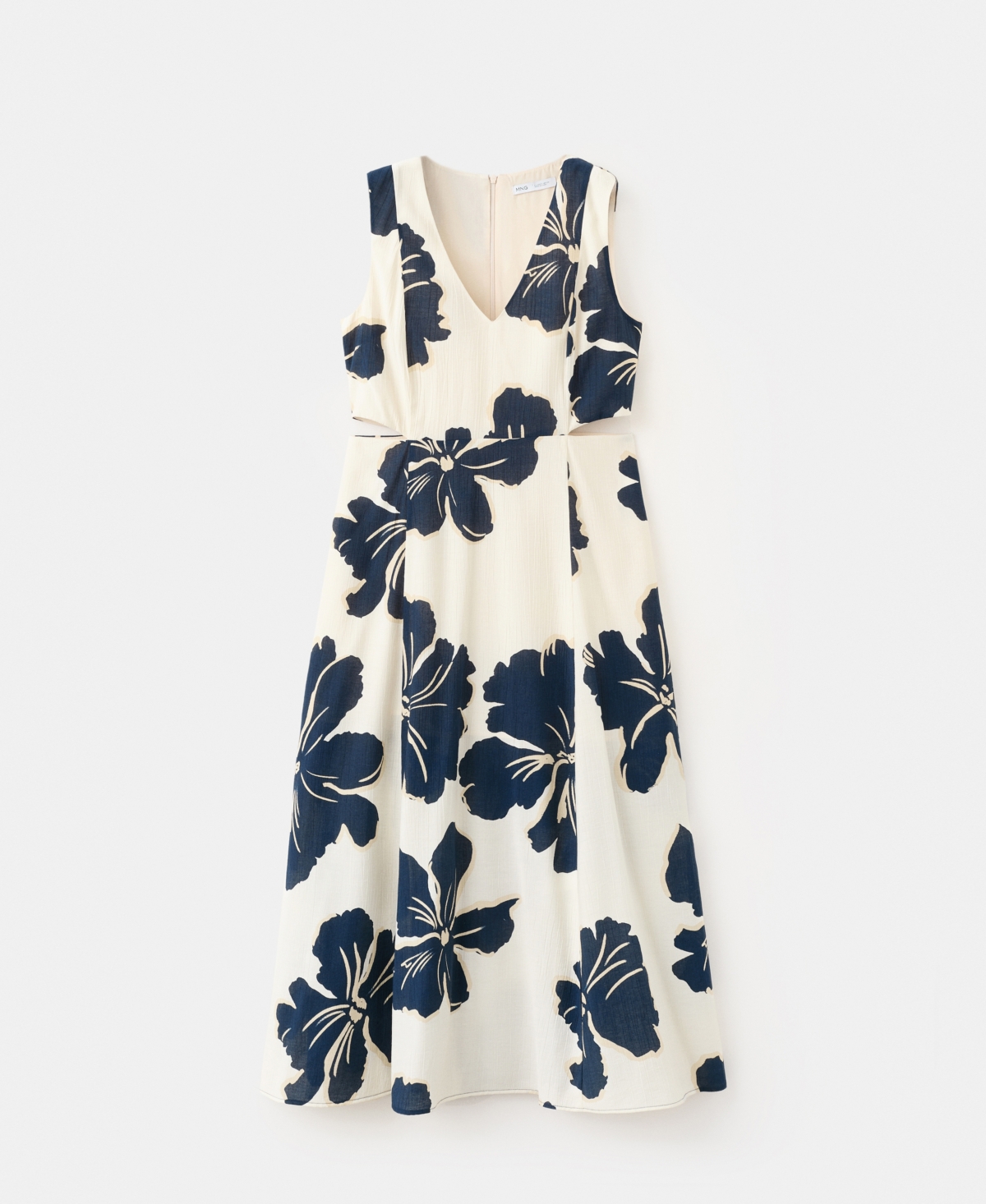 Click here for Mango Womens Cutouts Floral-Printed Dress - Ecru prices