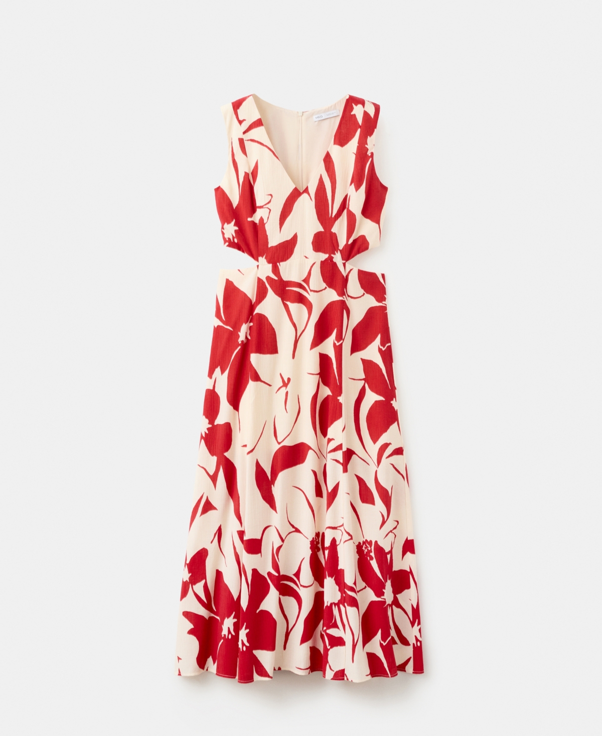 Click here for Mango Womens Cutouts Floral-Printed Dress - Red prices