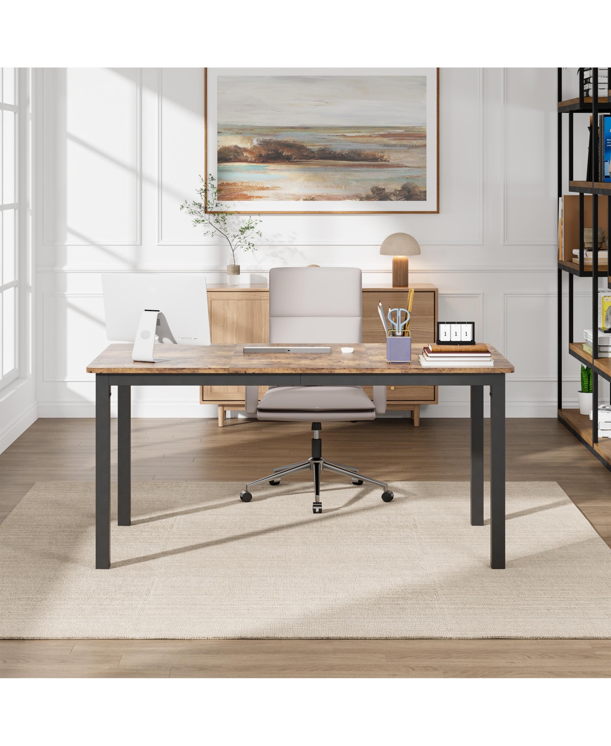 Click here for homfan 63 Computer Desk with Metal Frame  Modern S... prices