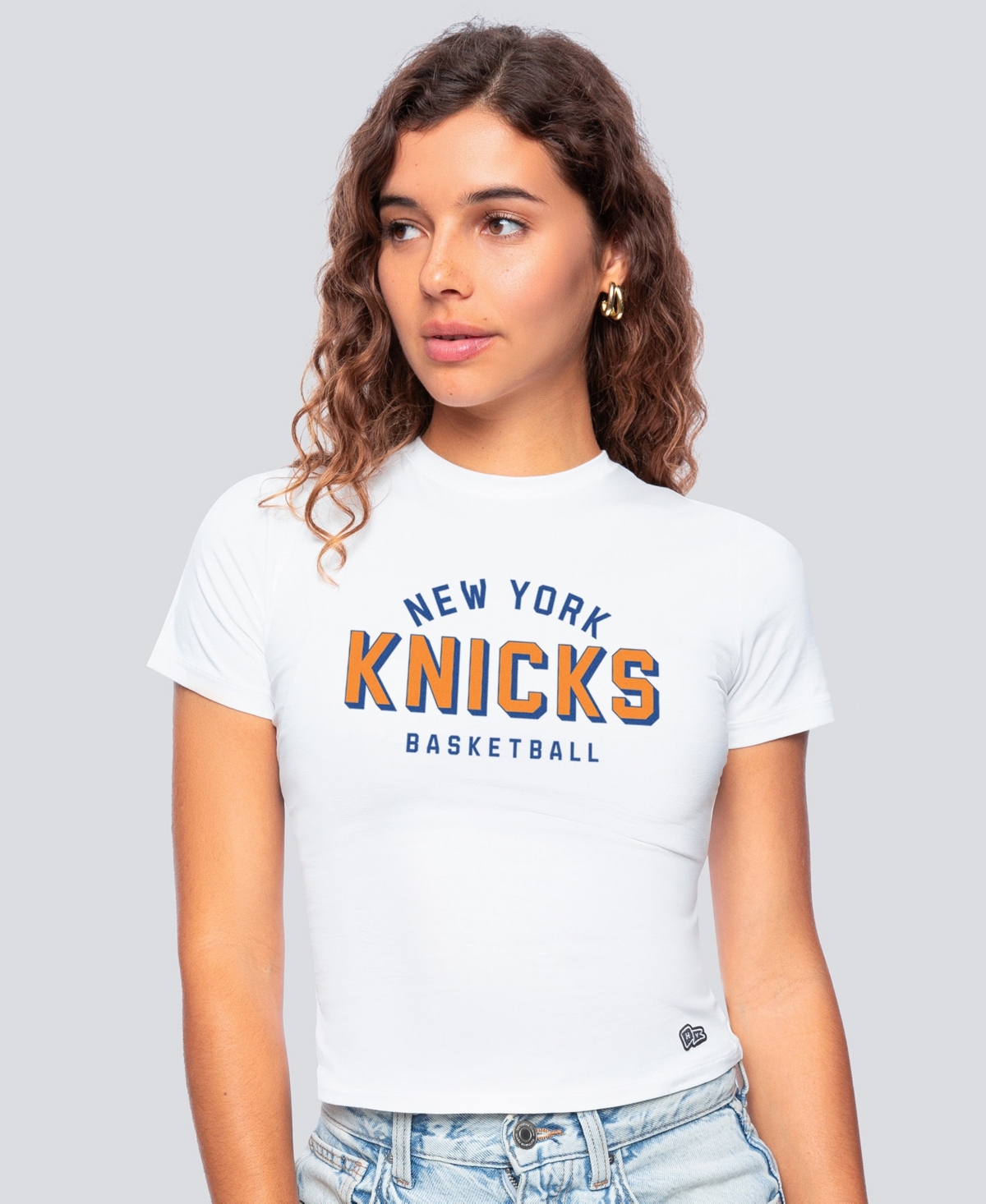 Click here for Hype And Vice Womens White New York Knicks Cropped... prices