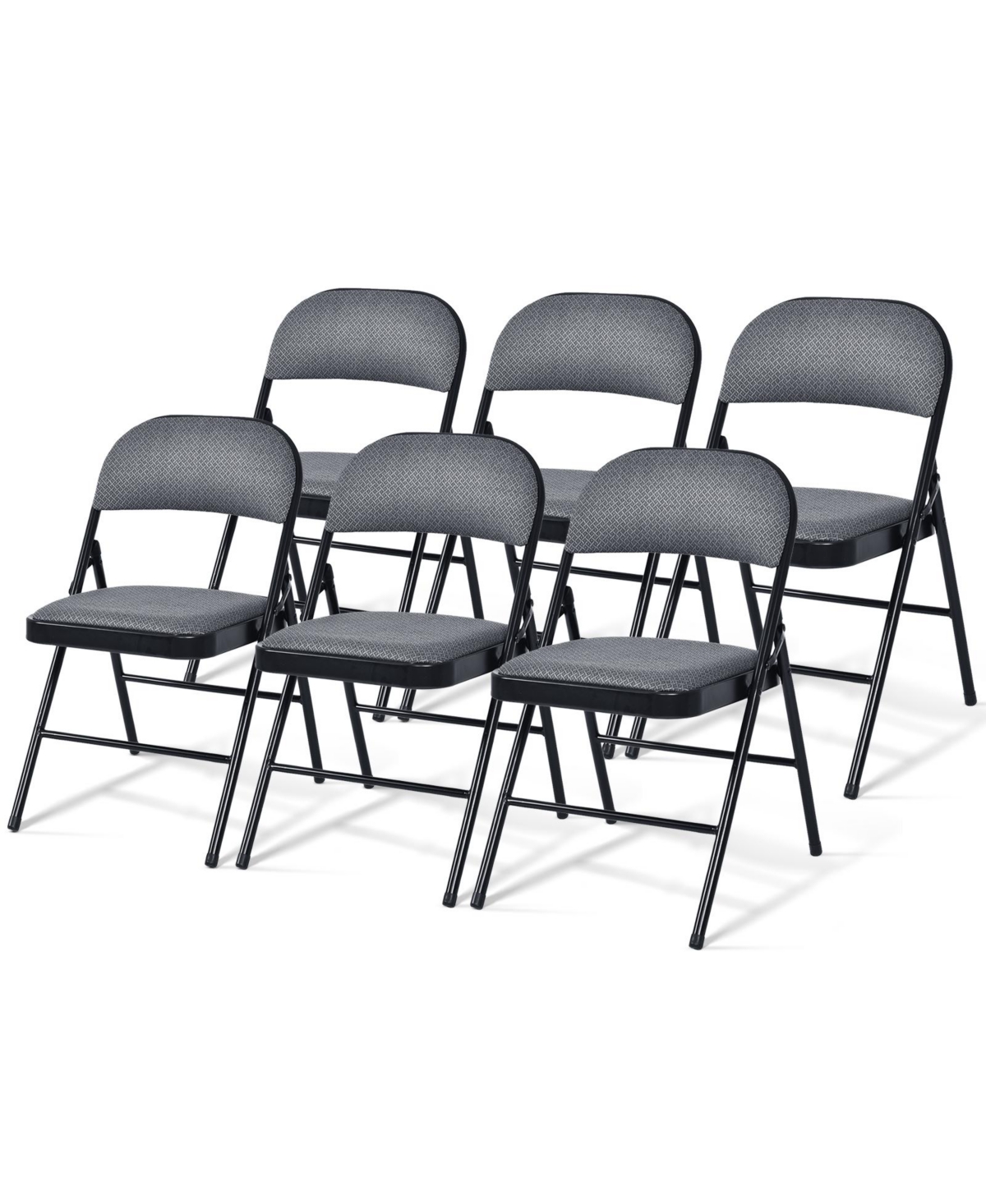 Click here for Gymax Set of 6 Folding Chairs Fabric Upholstered P... prices