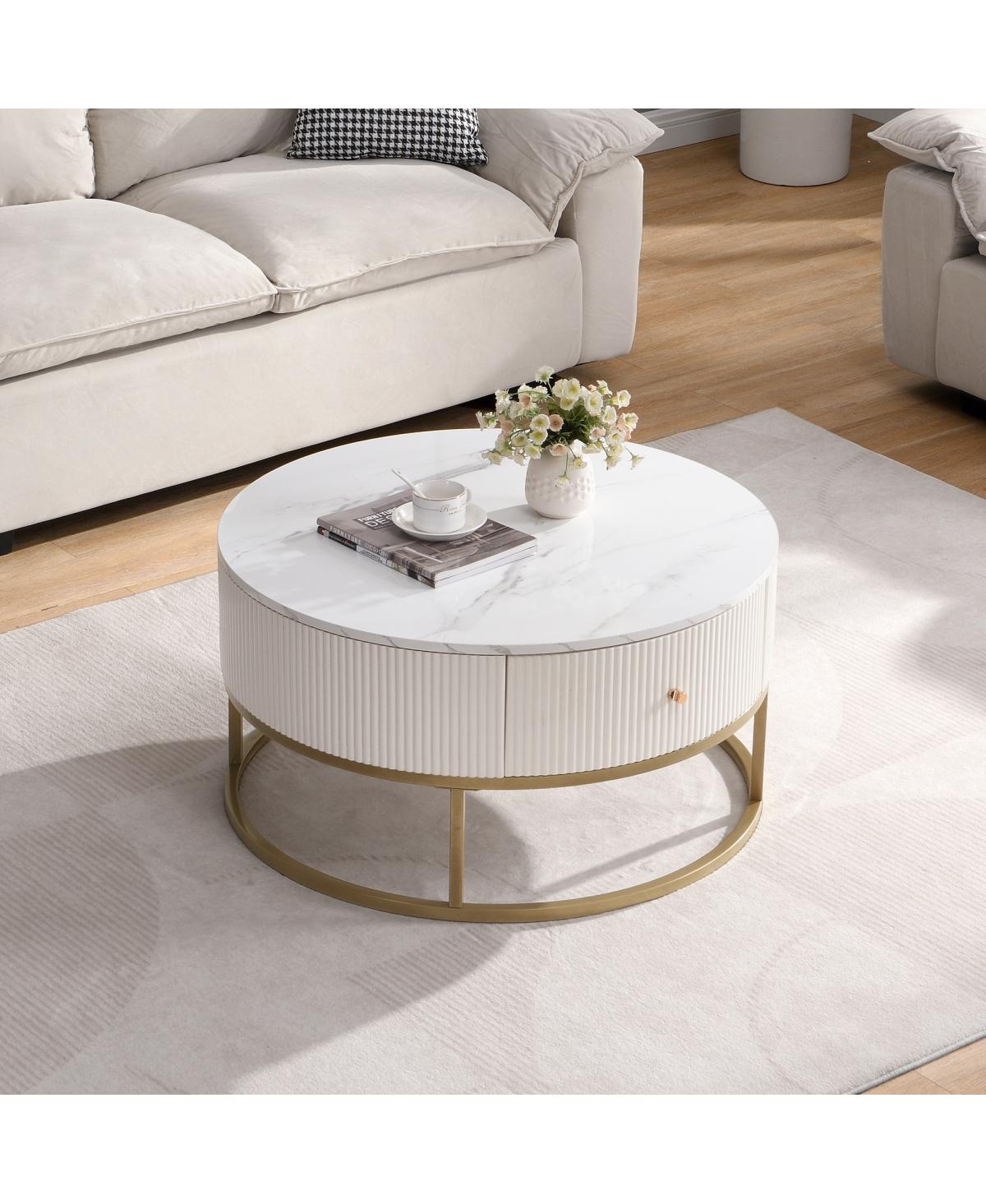 Click here for Streamdale Furniture 31.5 Modern Round Faux Marble... prices